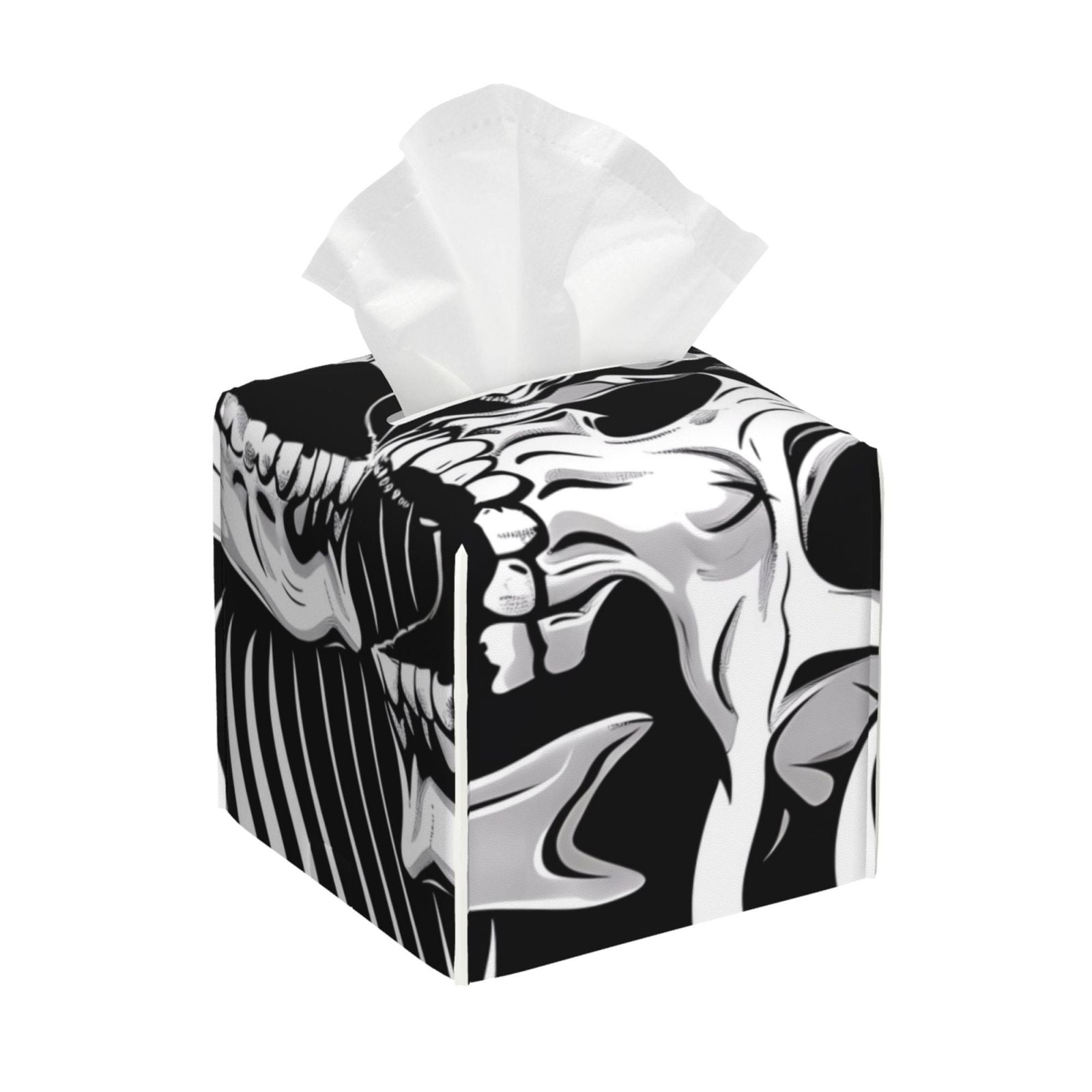 Naloa Psychedelic Skull Illusion Art Tissue Box Cover Leather Tissue ...