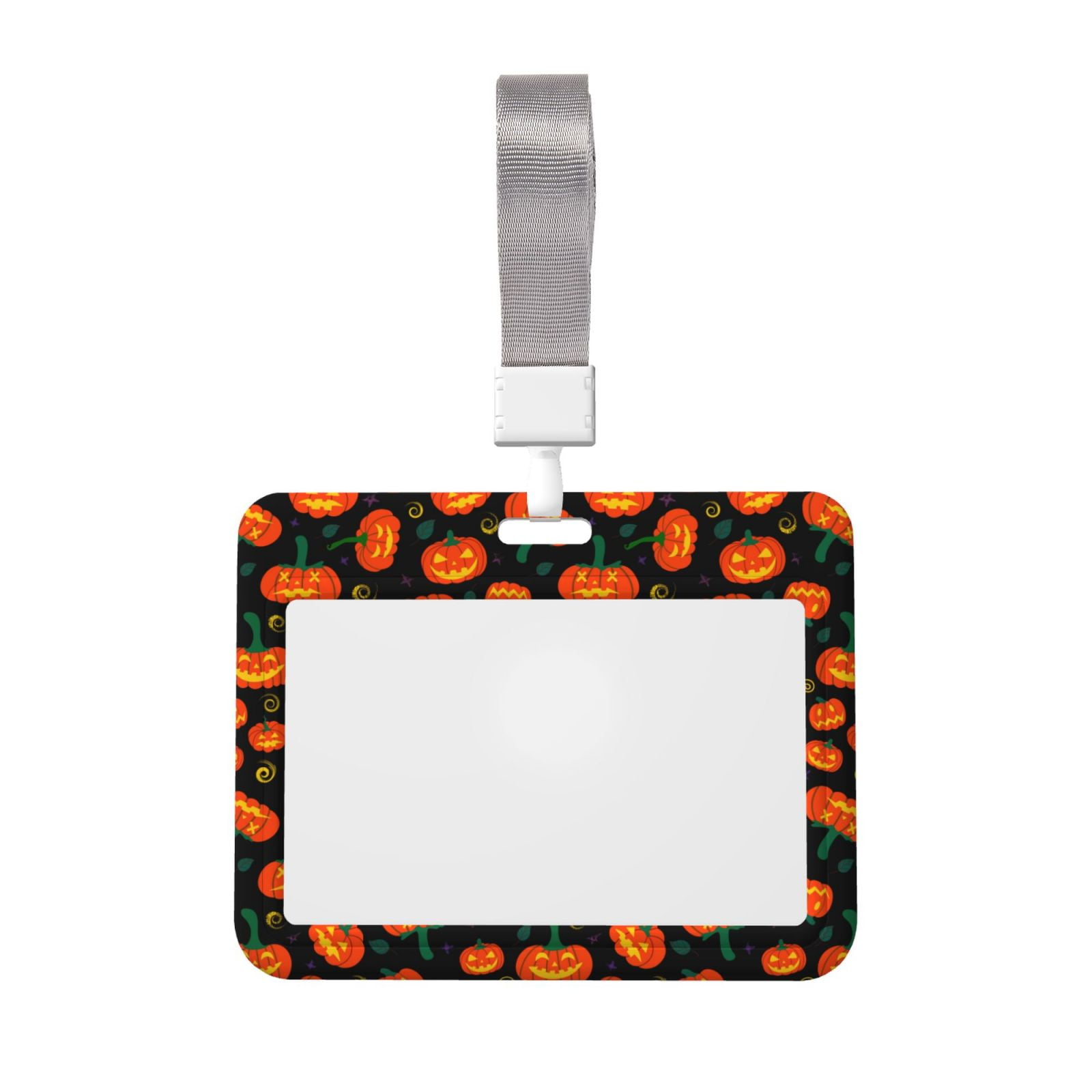 Naloa Pumpkin Fallen Leaves Card Badge Holder Work Badge Sleeve for ...