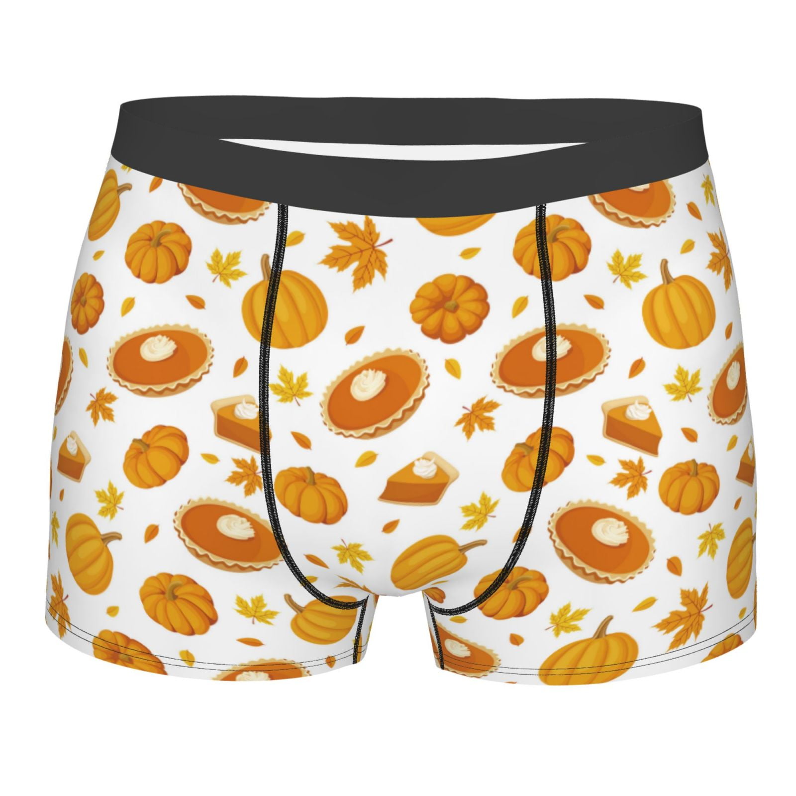 Naloa Pumpkin Maple Leaves Print Mens Underwear - Boxers for Men ...