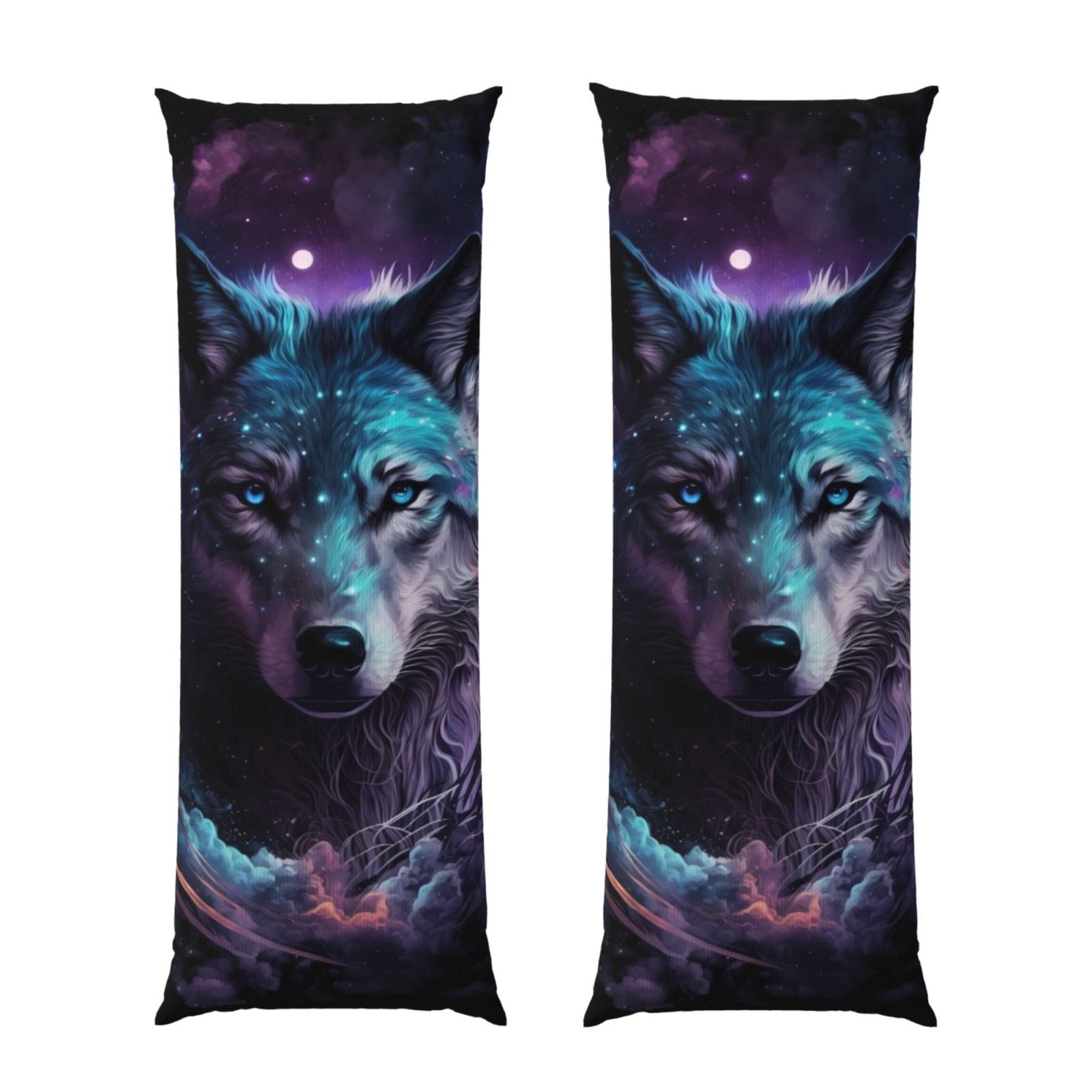 Naloa Purple Sky Wolf Super Soft 20x60 Body Pillow Case,Long Side ...