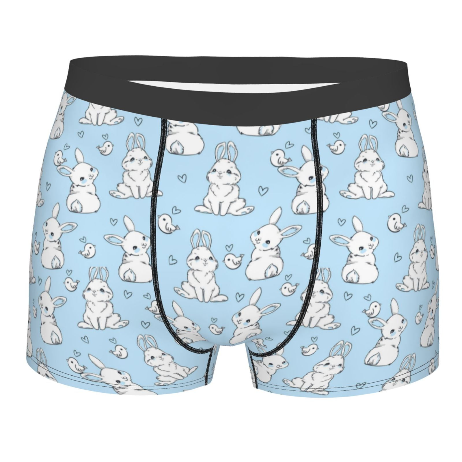 Naloa Rabbit And Bird Print Mens Underwear - Boxers for Men, Classic ...