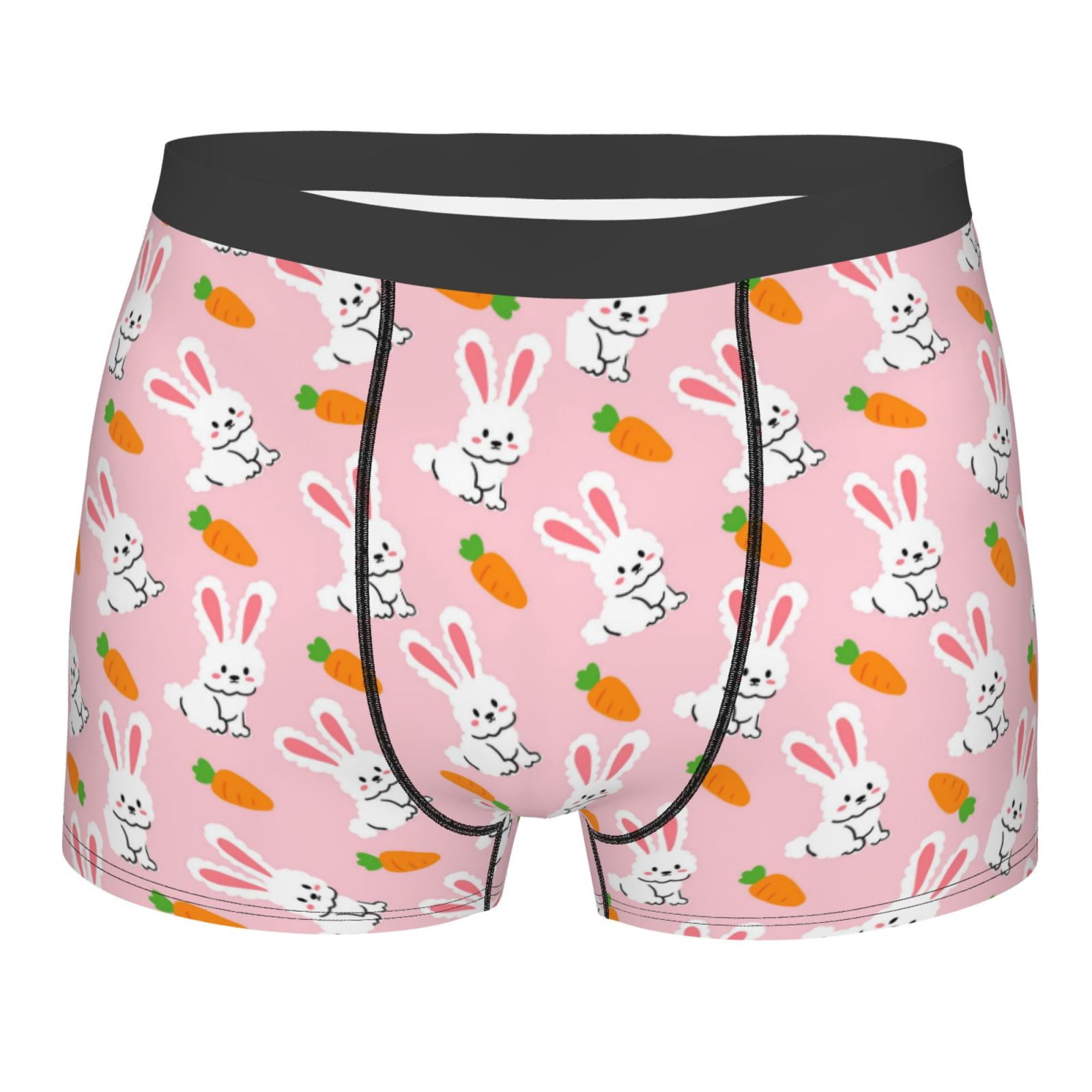 Naloa Rabbit And Carrot Print Mens Underwear - Boxers for Men, Classic ...