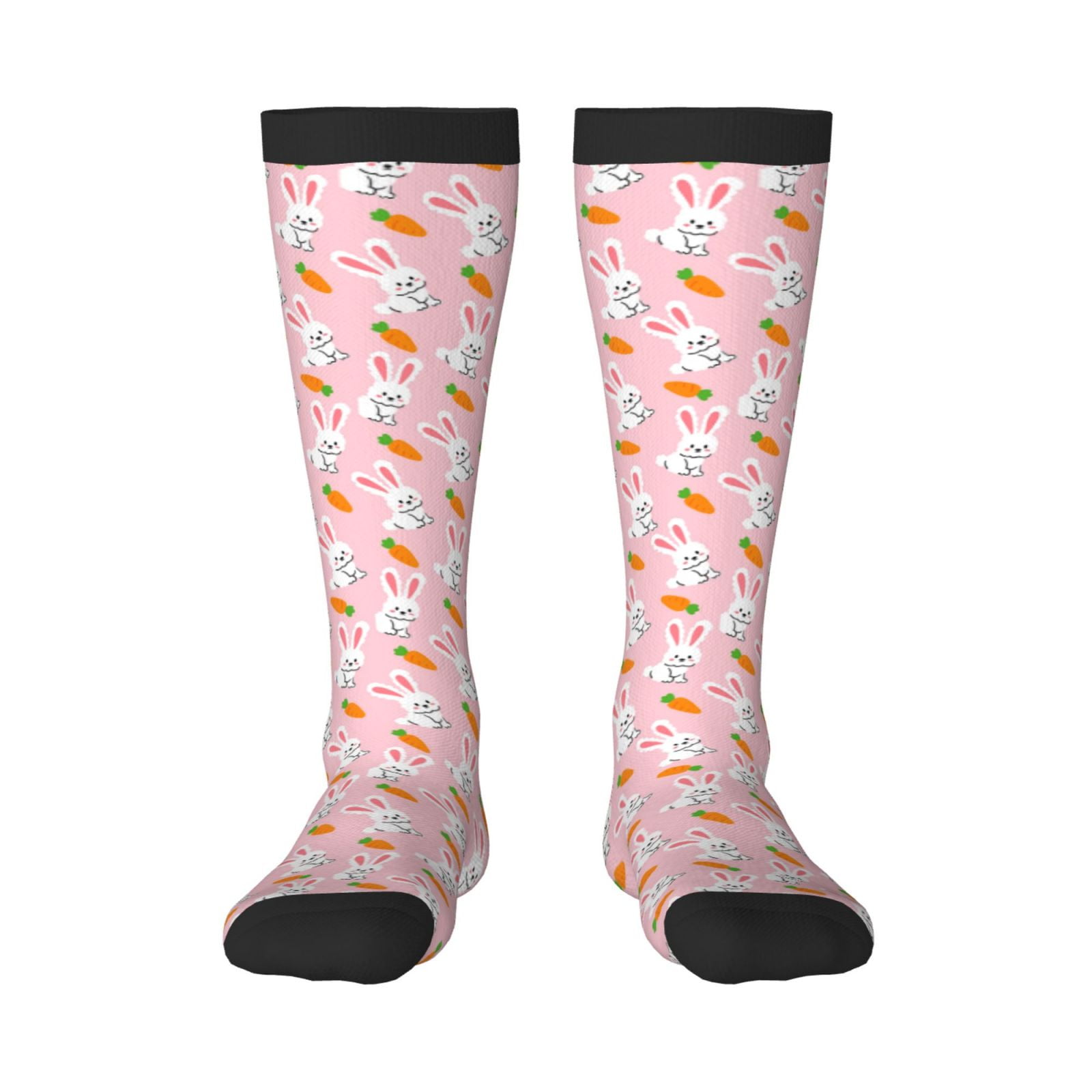 Naloa Rabbit And Carrot Thigh High Socks Extra Long Stretchy Sock Women ...
