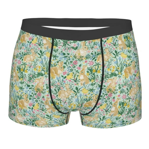 Naloa Rabbit And Chick Print Mens Underwear - Boxers for Men, Classic ...