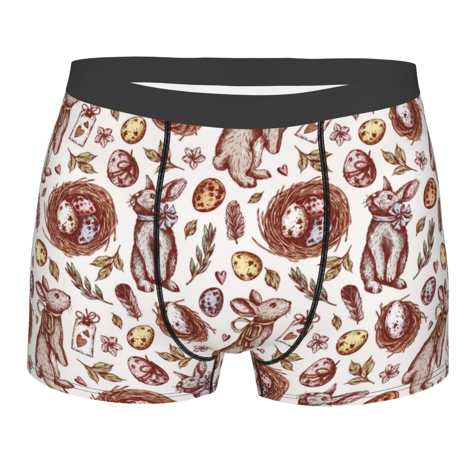 Naloa Rabbit And Egg Print Mens Underwear - Boxers for Men, Classic ...