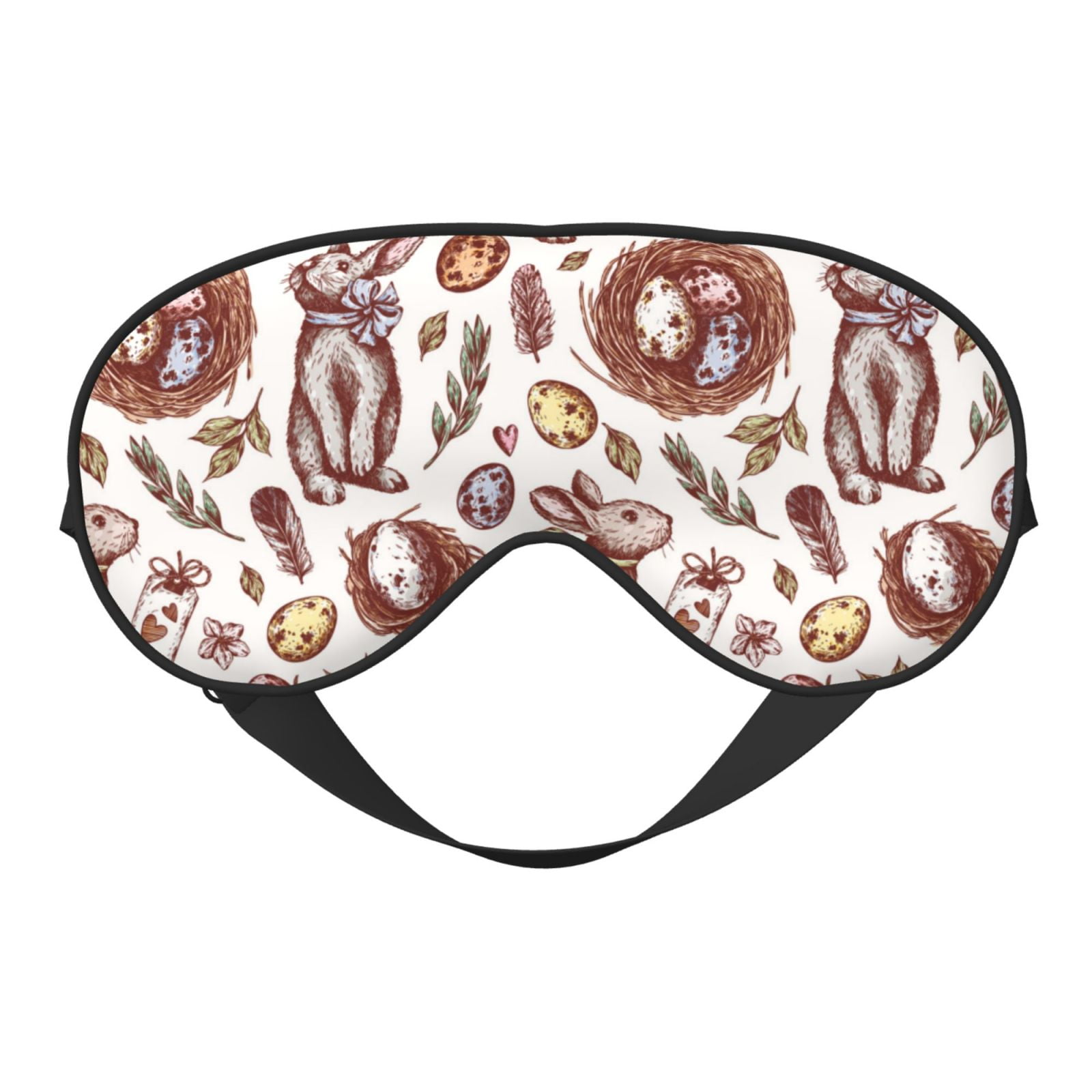 Naloa Rabbit And Egg Print Sleep Mask for Sleeper, Light Blocking ...