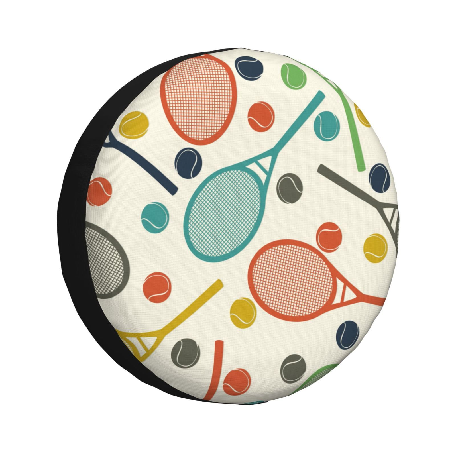 Naloa Racket and Tennis Ball PVC Leather Spare Tire Wheel Cover for Car ...