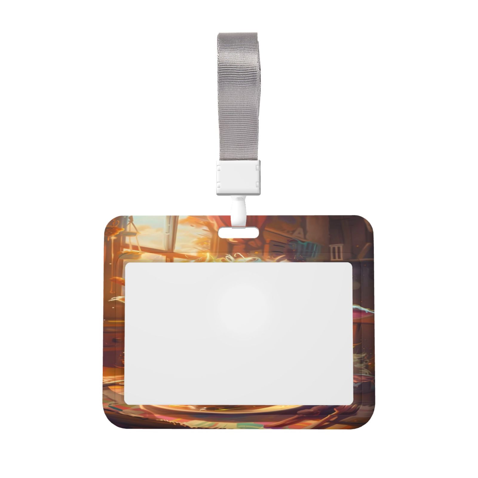 Naloa Rainbow Lamb Breakfast Card Badge Holder Work Badge Sleeve for ...