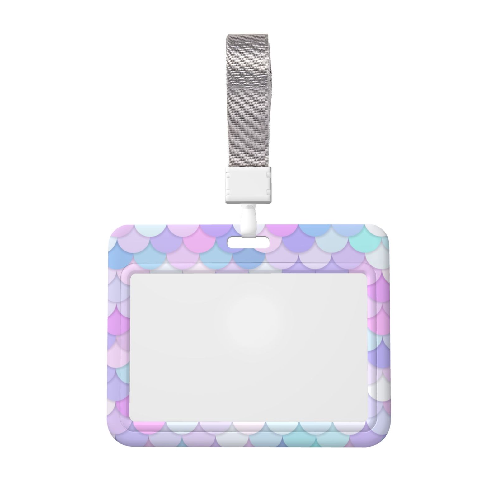 Naloa Rainbow Scales Card Badge Holder Work Badge Sleeve for Office ...