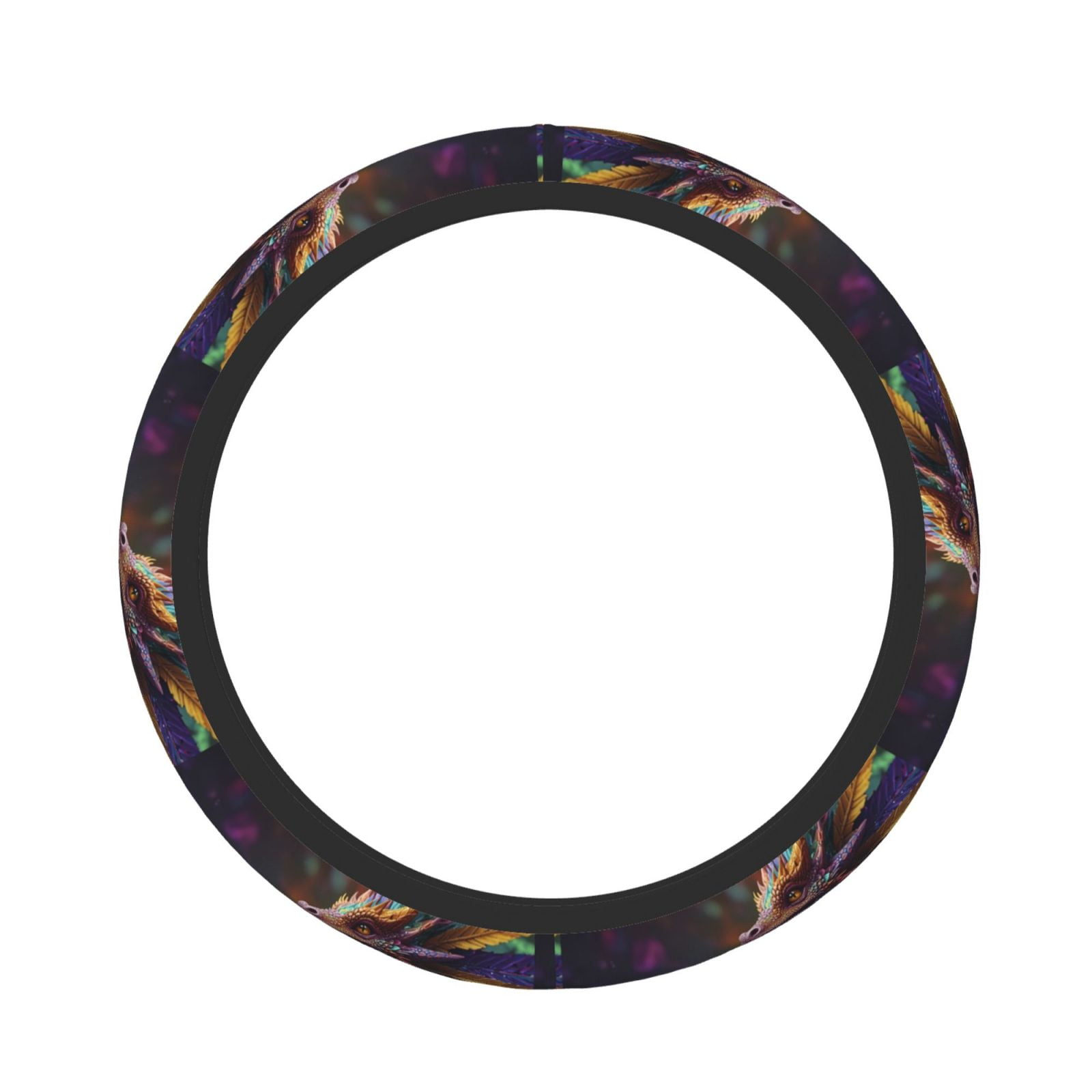 Naloa Rainbow Scales Fantasy Dragon Elastic Steering Wheel Cover, Auto ...