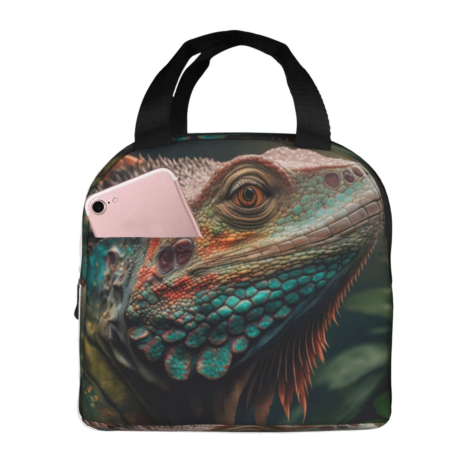 Naloa Realistic Colorful Chameleon Print Lunch Box for Women Men ...