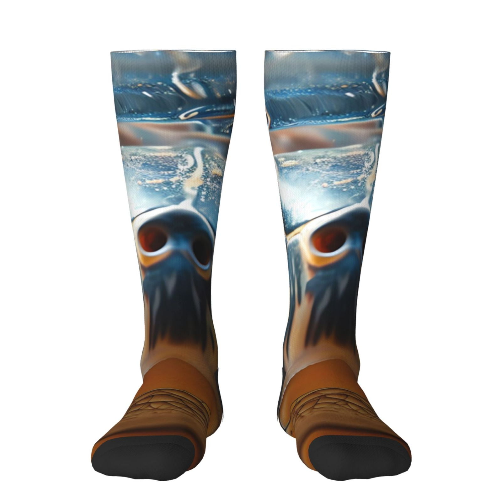 Naloa Realistic Cute Sea Turtle Thigh High Socks Extra Long Stretchy ...
