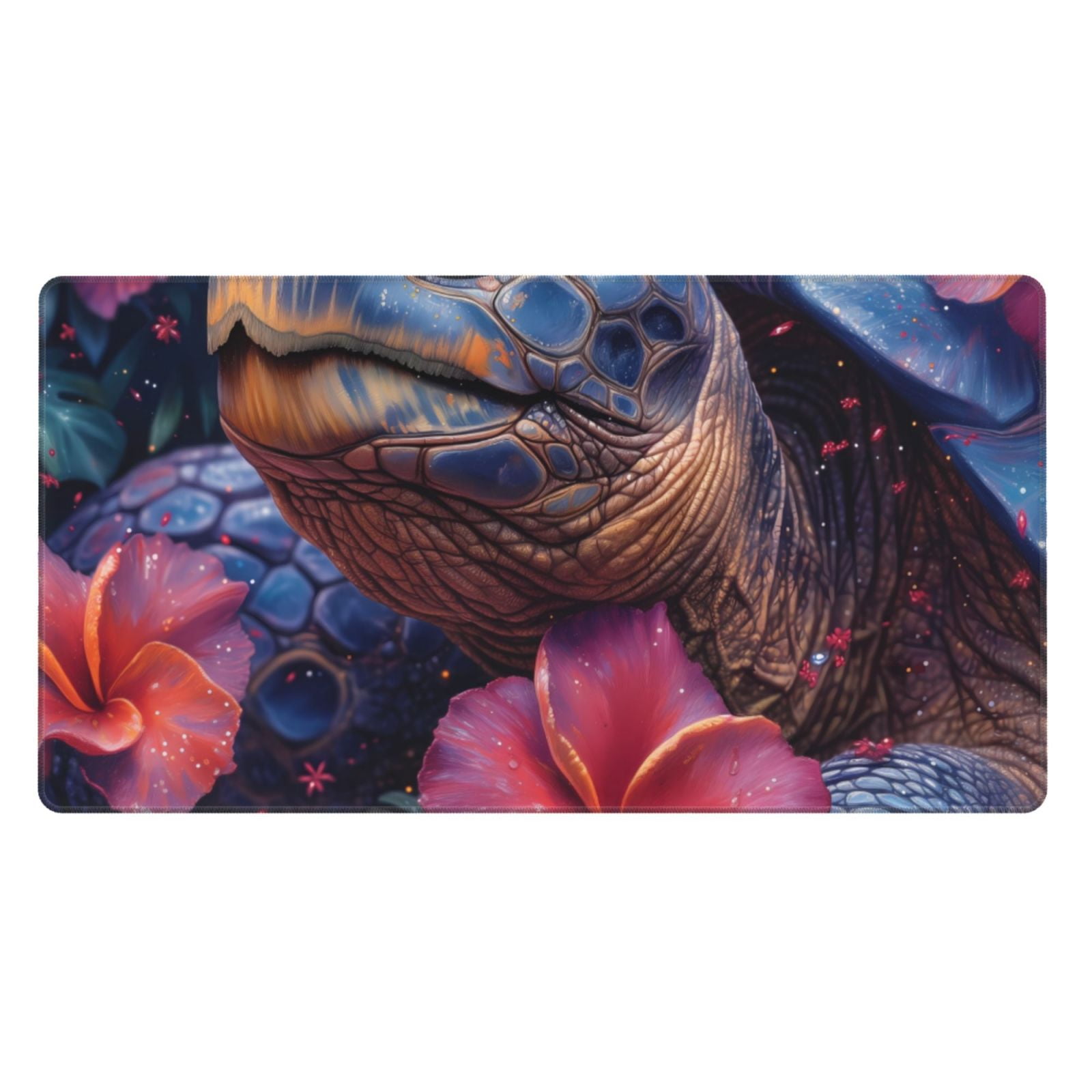 Naloa Realistic Flower Turtle Gaming Mouse Pad Large Mouse Mat Long ...