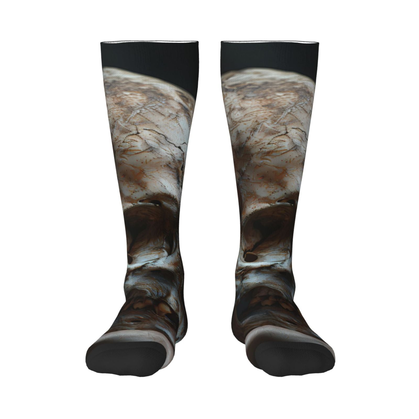 Naloa Realistic Rose Skull Thigh High Socks Extra Long Stretchy Sock ...