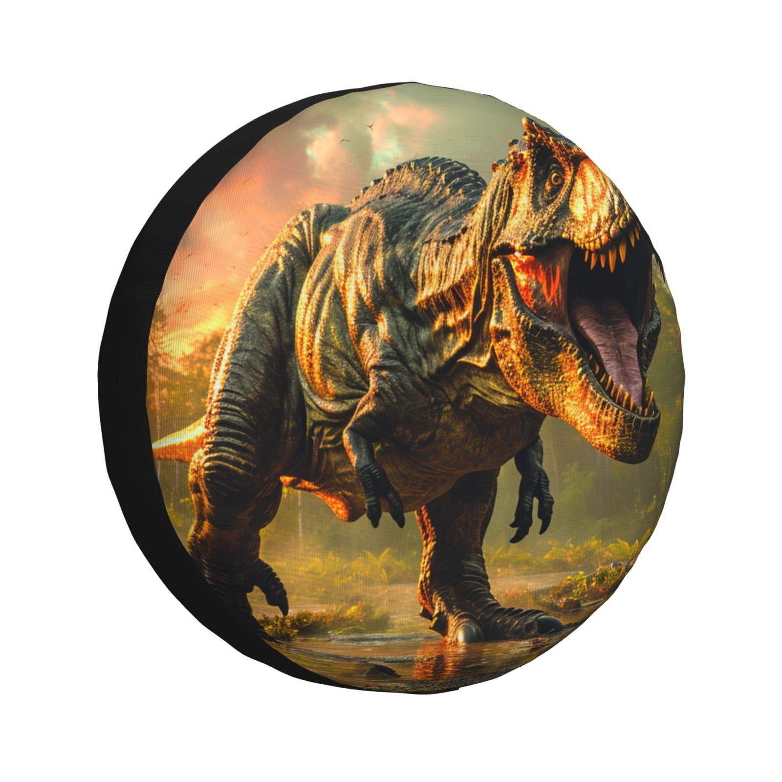 Naloa Realistic Style Forest Dinosaur PVC Leather Spare Tire Wheel ...