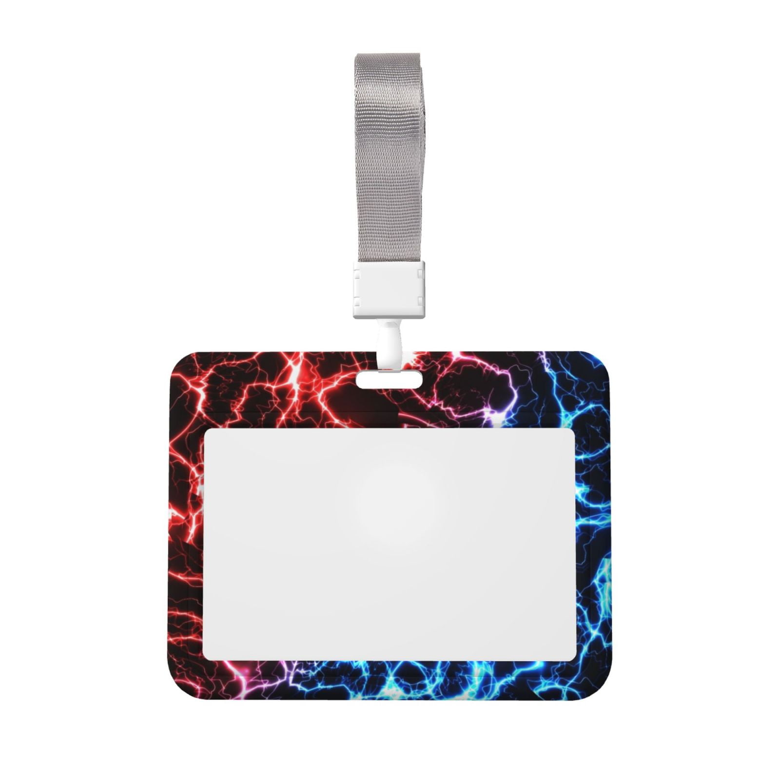Naloa Red And Blue Lightning Card Badge Holder Work Badge Sleeve for ...