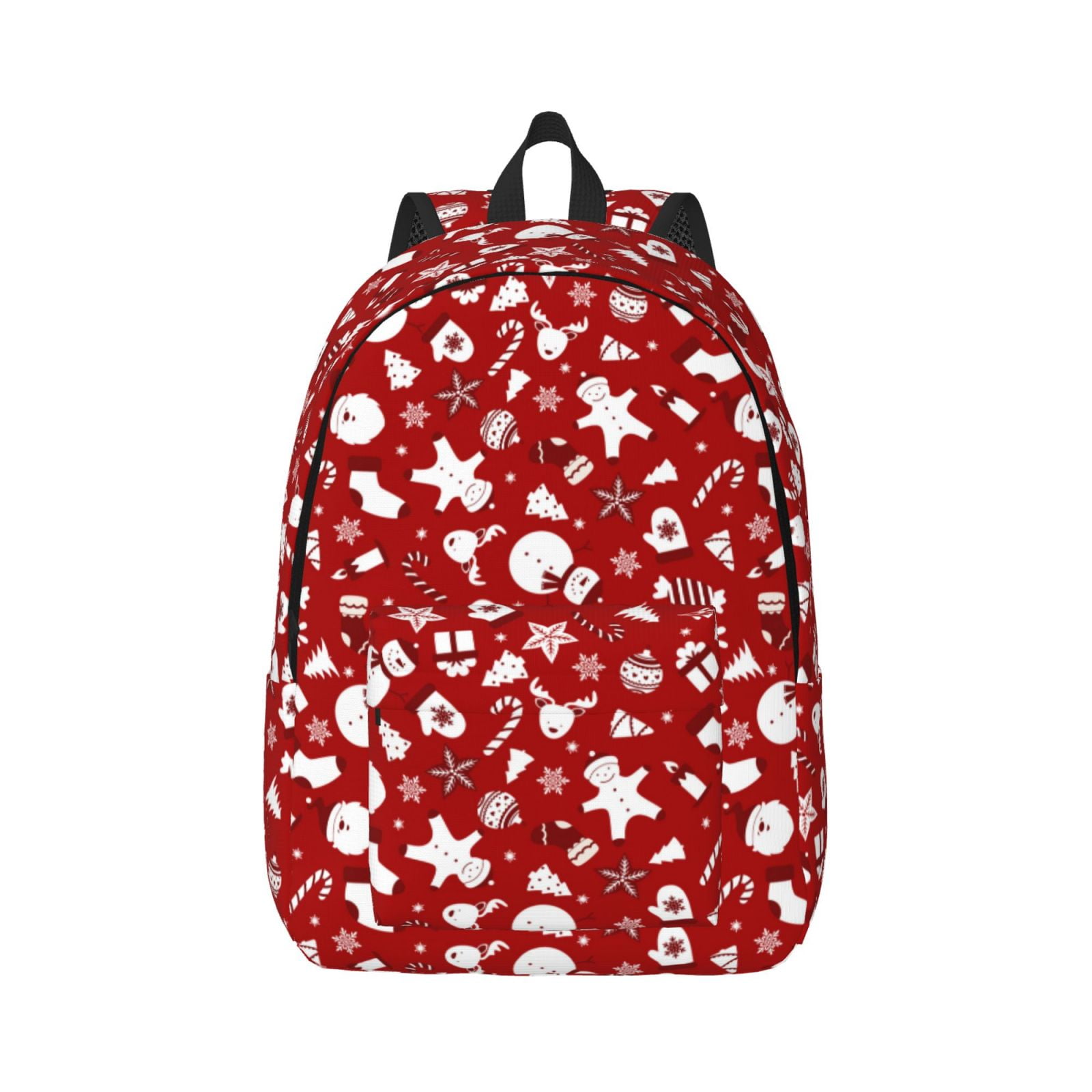Naloa Red Christmas Cheer. Canvas Backpack for Men Women Rucksack ...