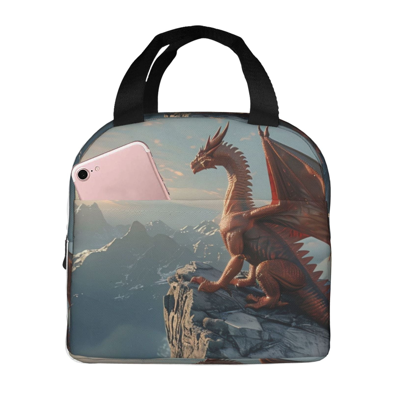 Naloa Red Dragon Mountain Sunrise Print Lunch Box for Women Men ...