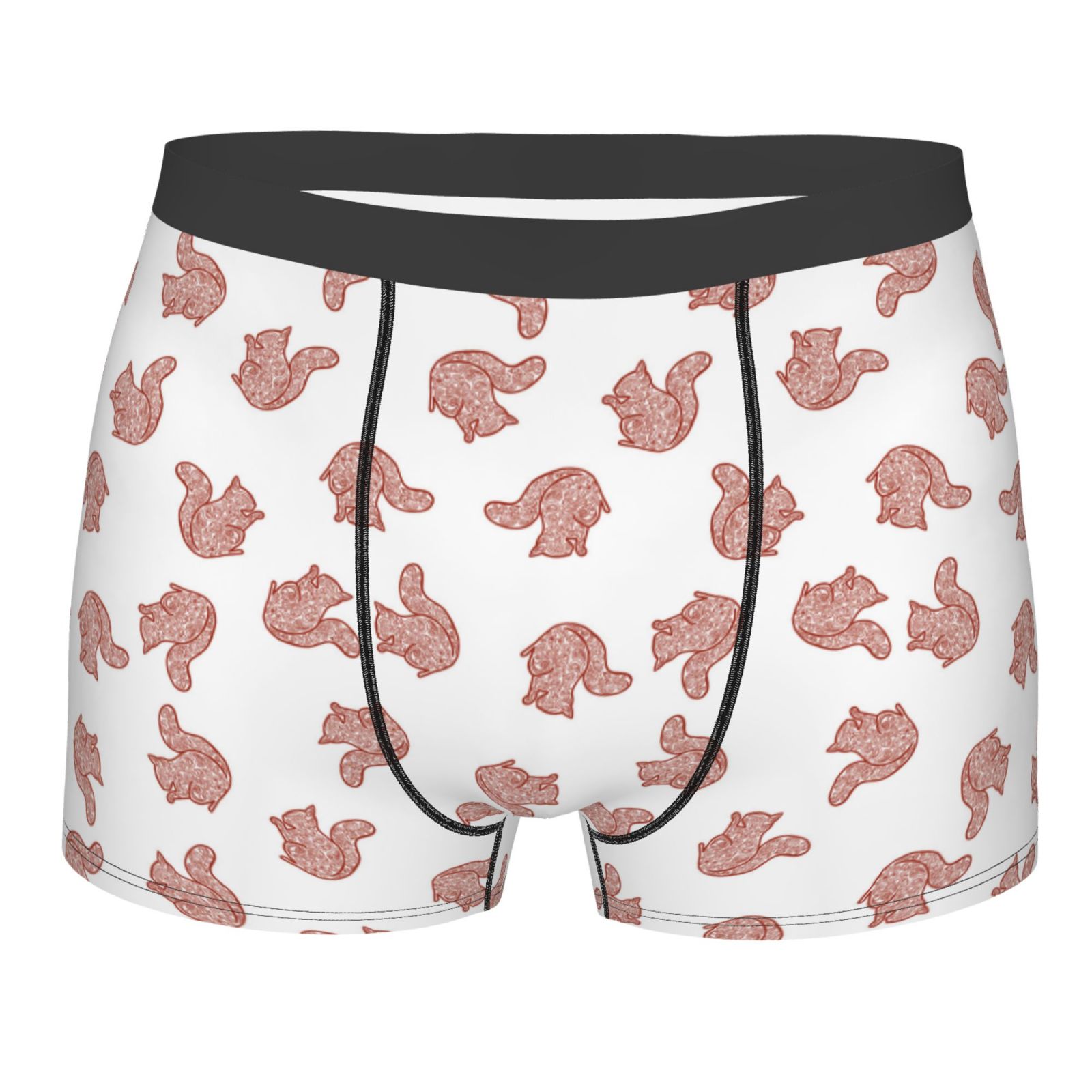 Naloa Red Fox Print Mens Underwear - Boxers for Men, Classic Briefs for ...
