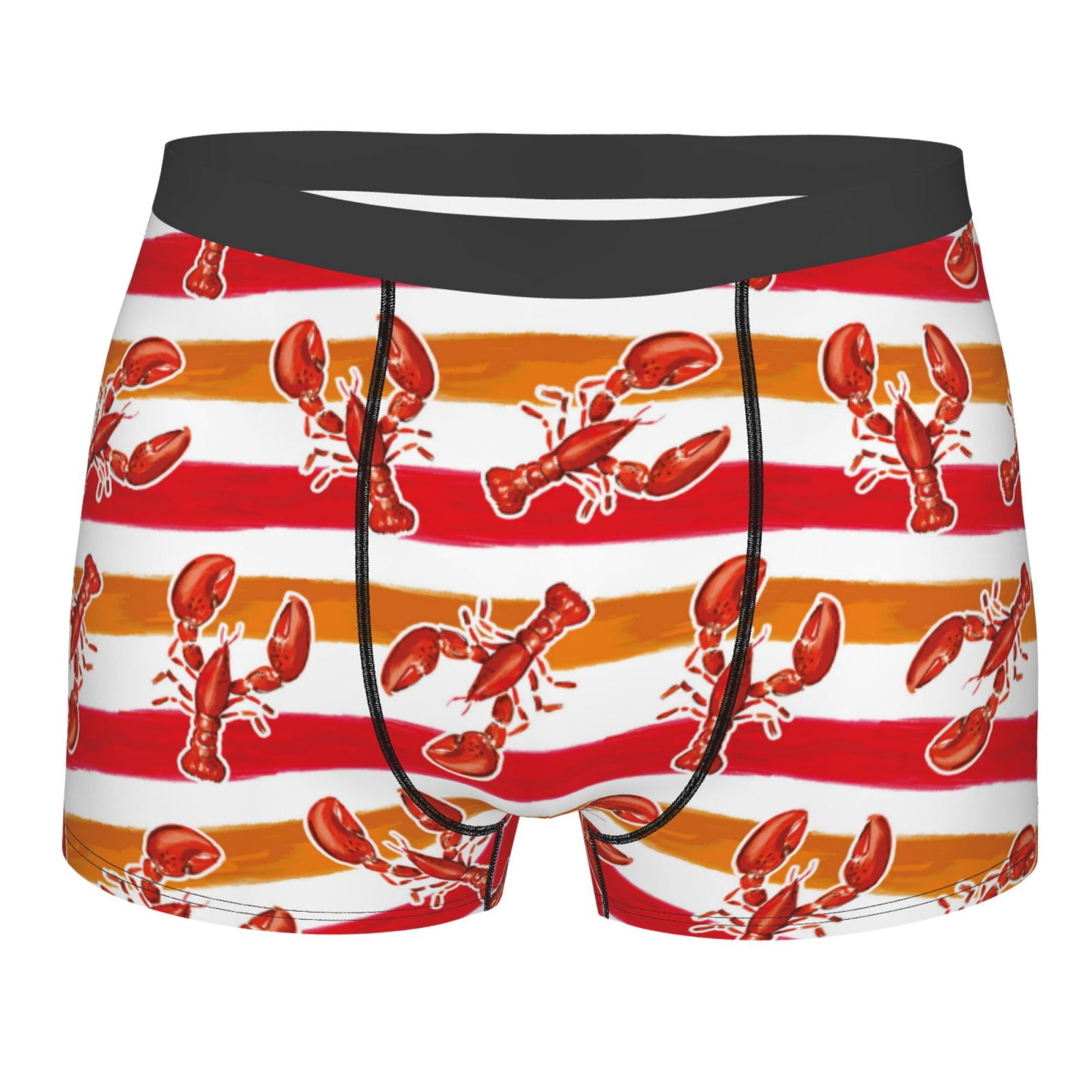 Naloa Red Lobster Print Mens Underwear - Boxers for Men, Classic Briefs ...