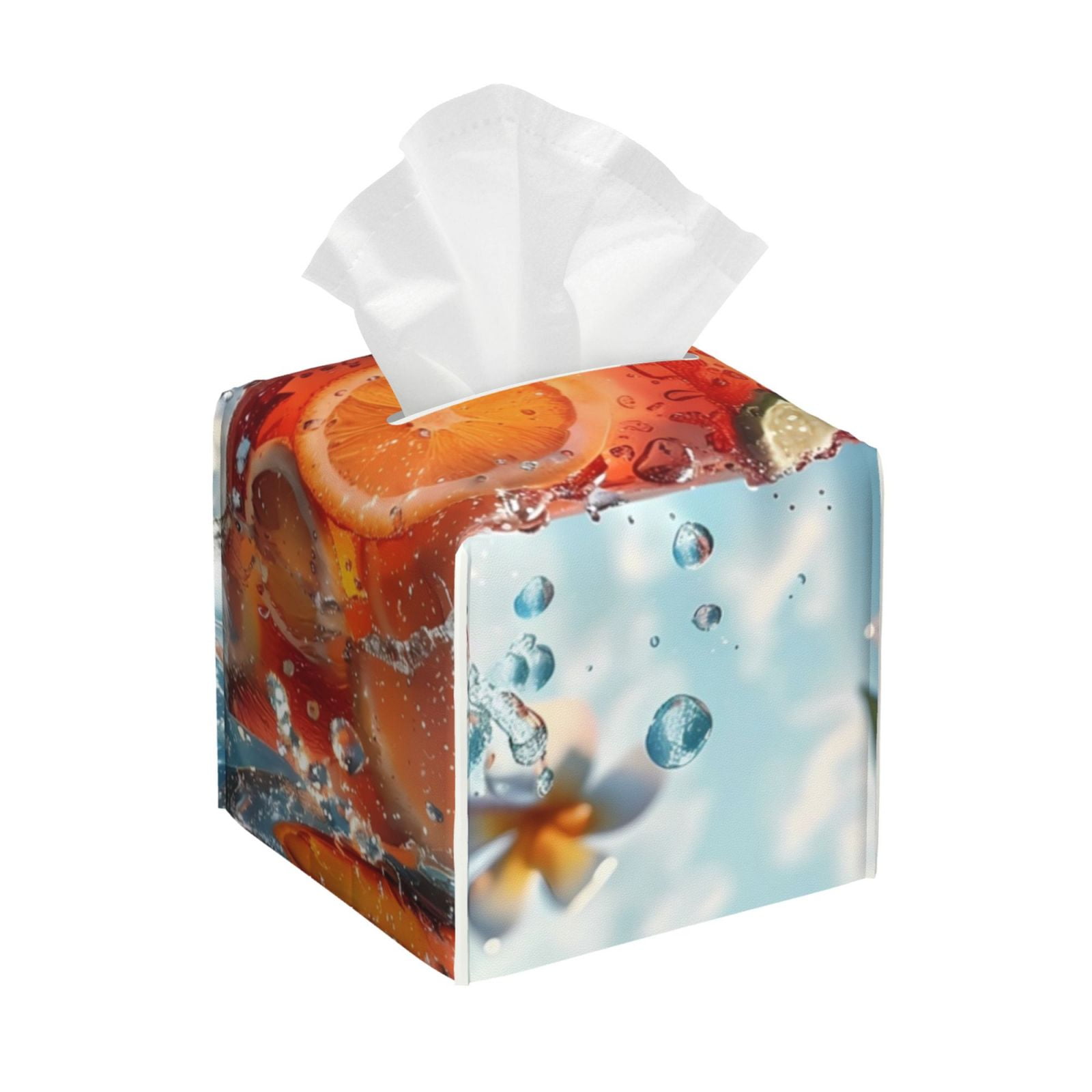 Naloa Refreshing Citrus Splash Tissue Box Cover Leather Tissue Holder ...