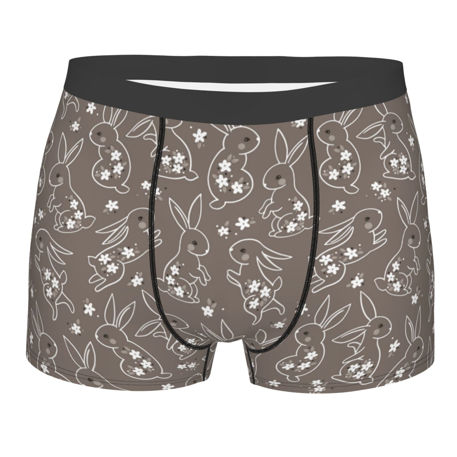 Naloa Retro Bunny Print Mens Underwear - Boxers for Men, Classic Briefs ...