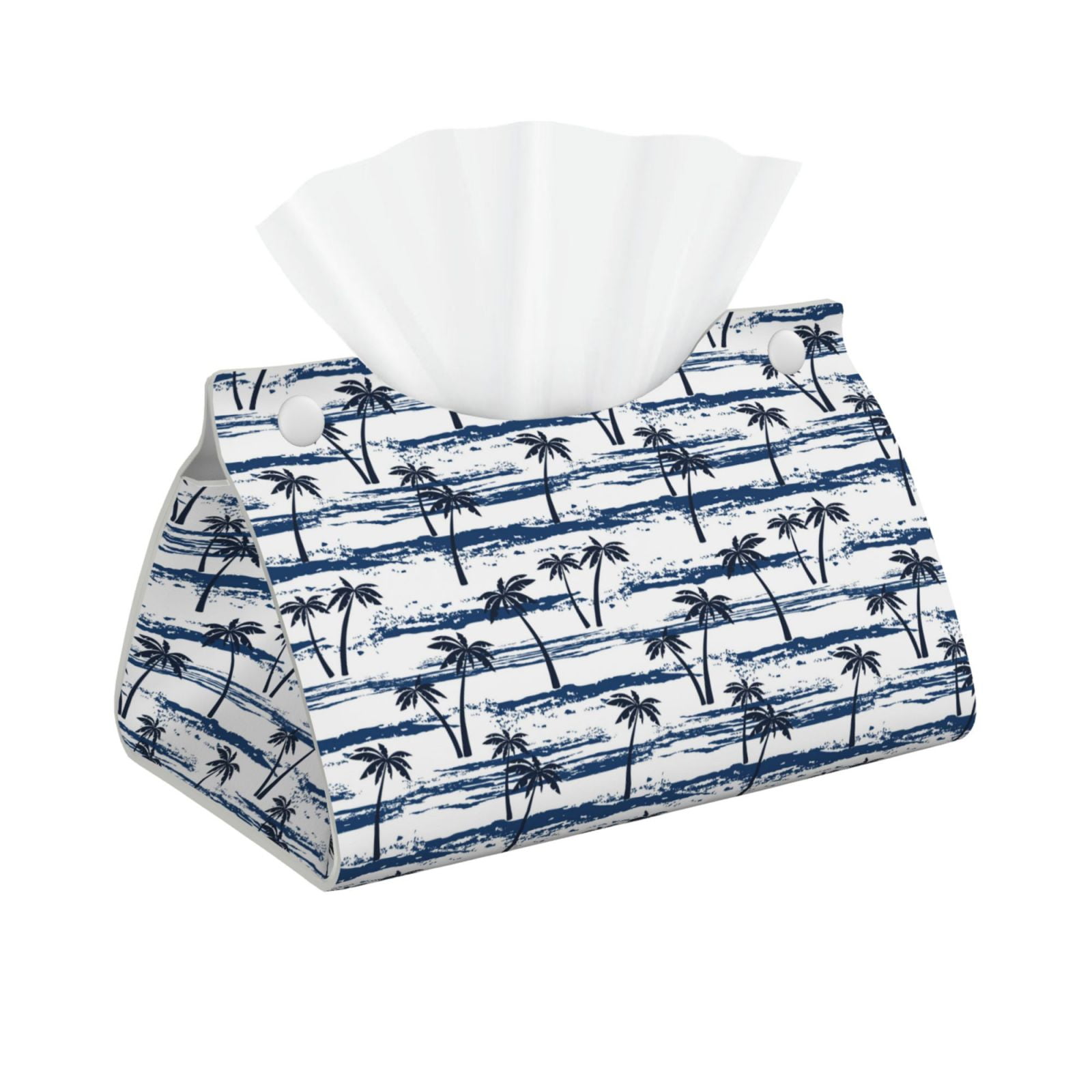 Naloa Retro Coconut Tree Print Leather Tissue Box Cover Rectangle ...