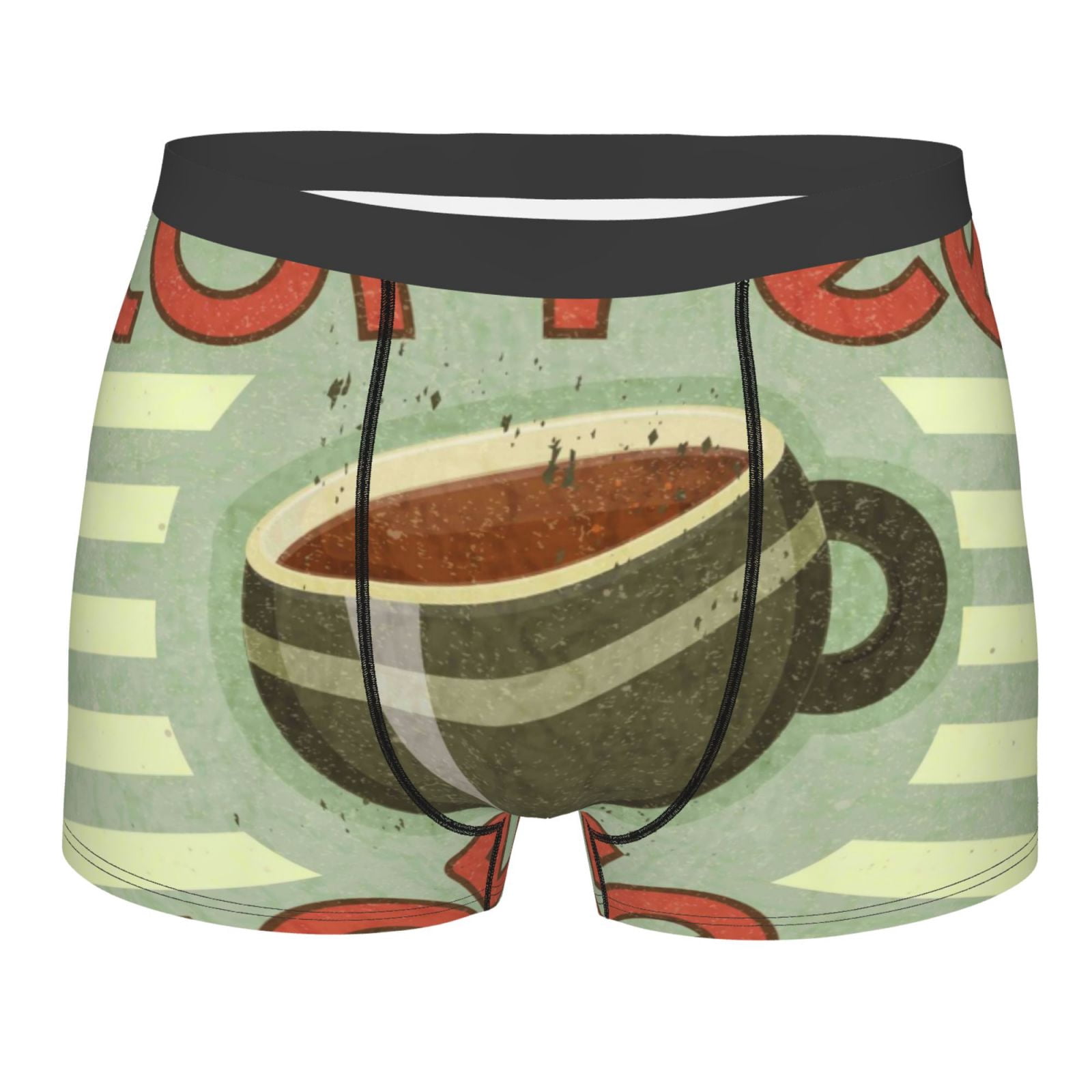 Naloa Retro Cover For Coffee Print Mens Underwear - Boxers for Men ...