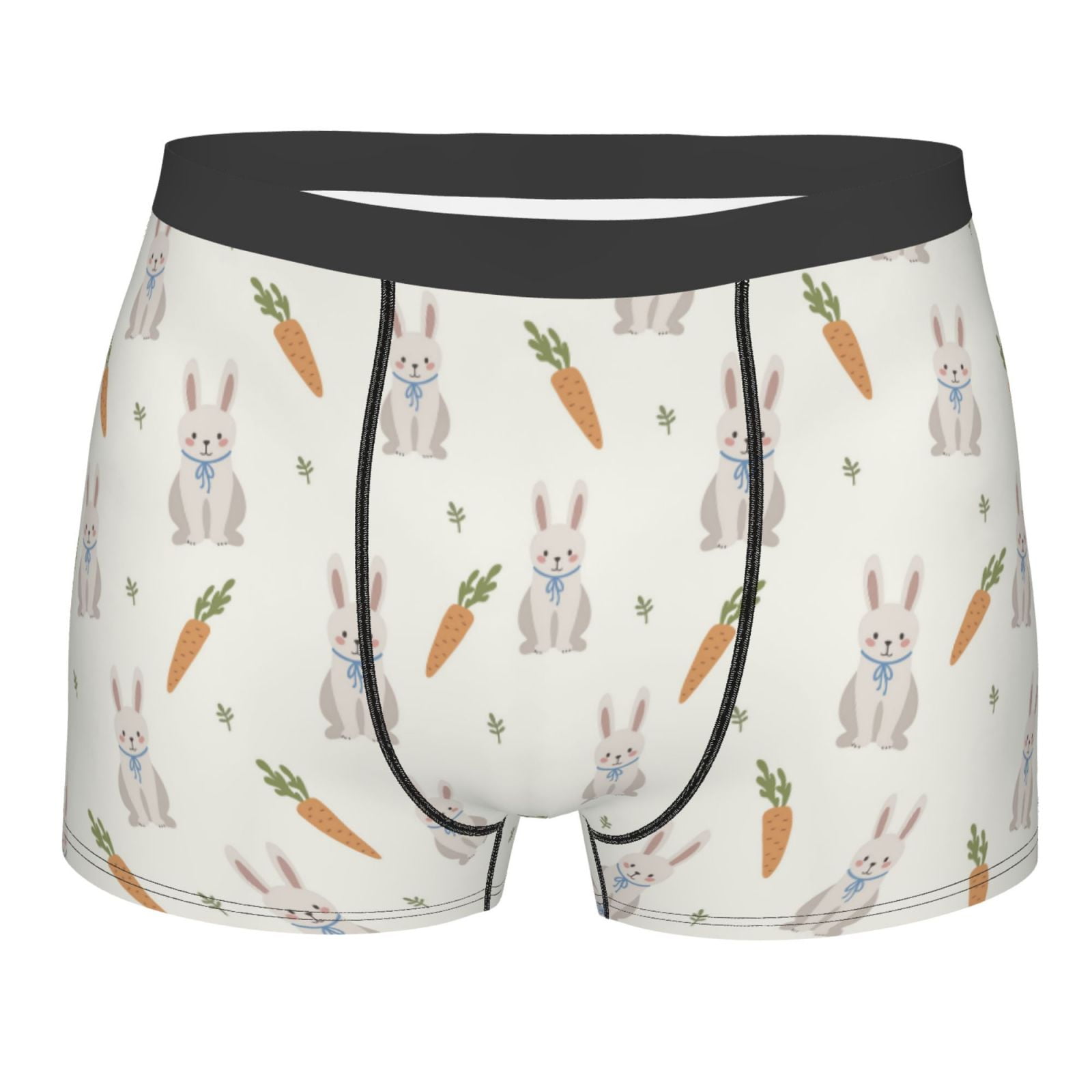 Naloa Retro Rabbit Print Mens Underwear - Boxers for Men, Classic ...