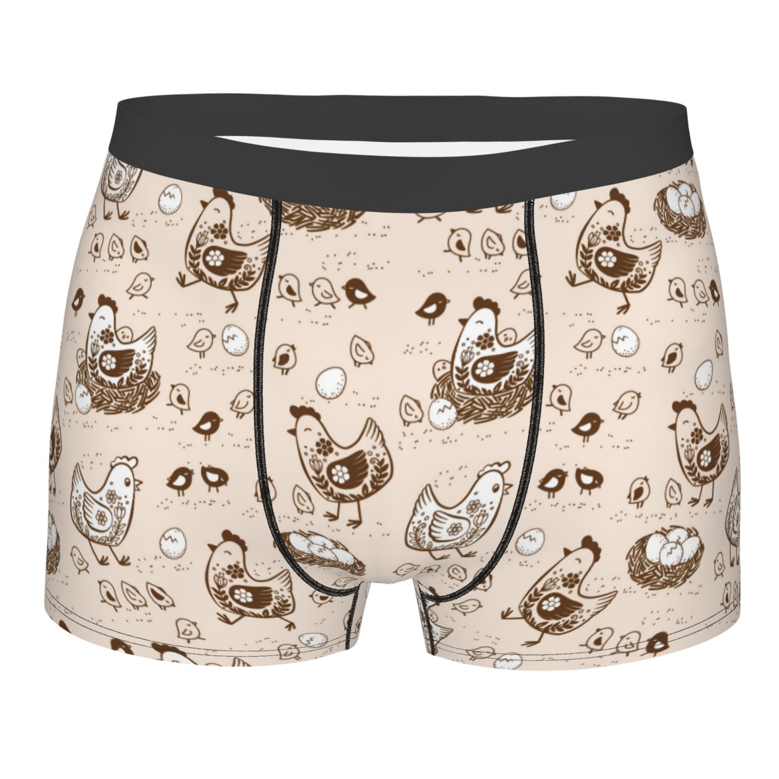 Naloa Retro Rooster Print Mens Underwear - Boxers for Men, Classic ...