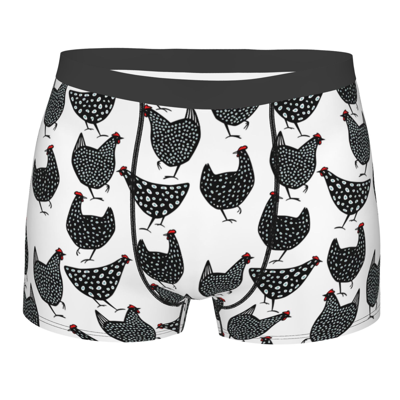 Naloa Retro Rooster Print Mens Underwear - Boxers for Men, Classic ...
