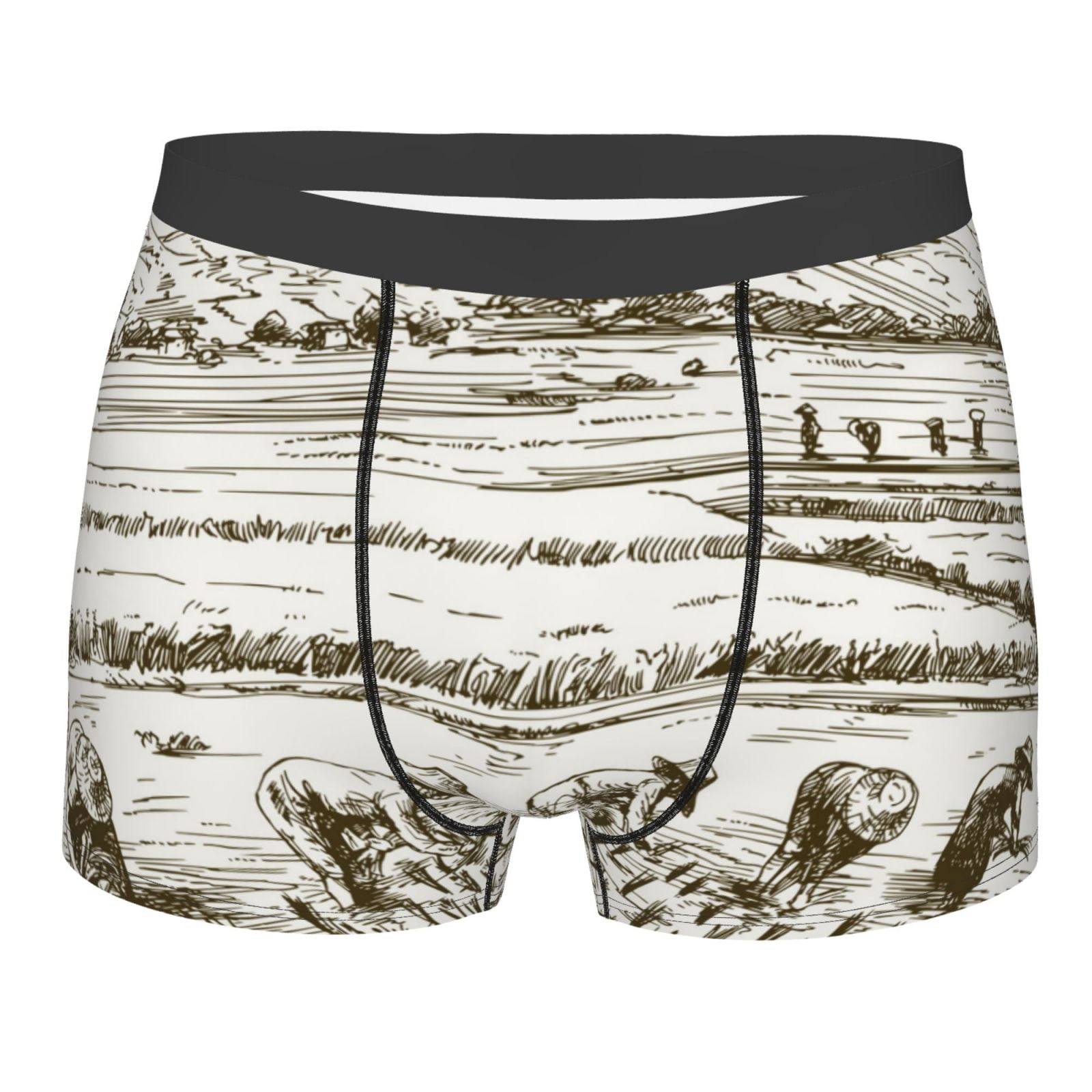 Naloa Rice Harvest Print Mens Underwear - Boxers for Men, Classic ...