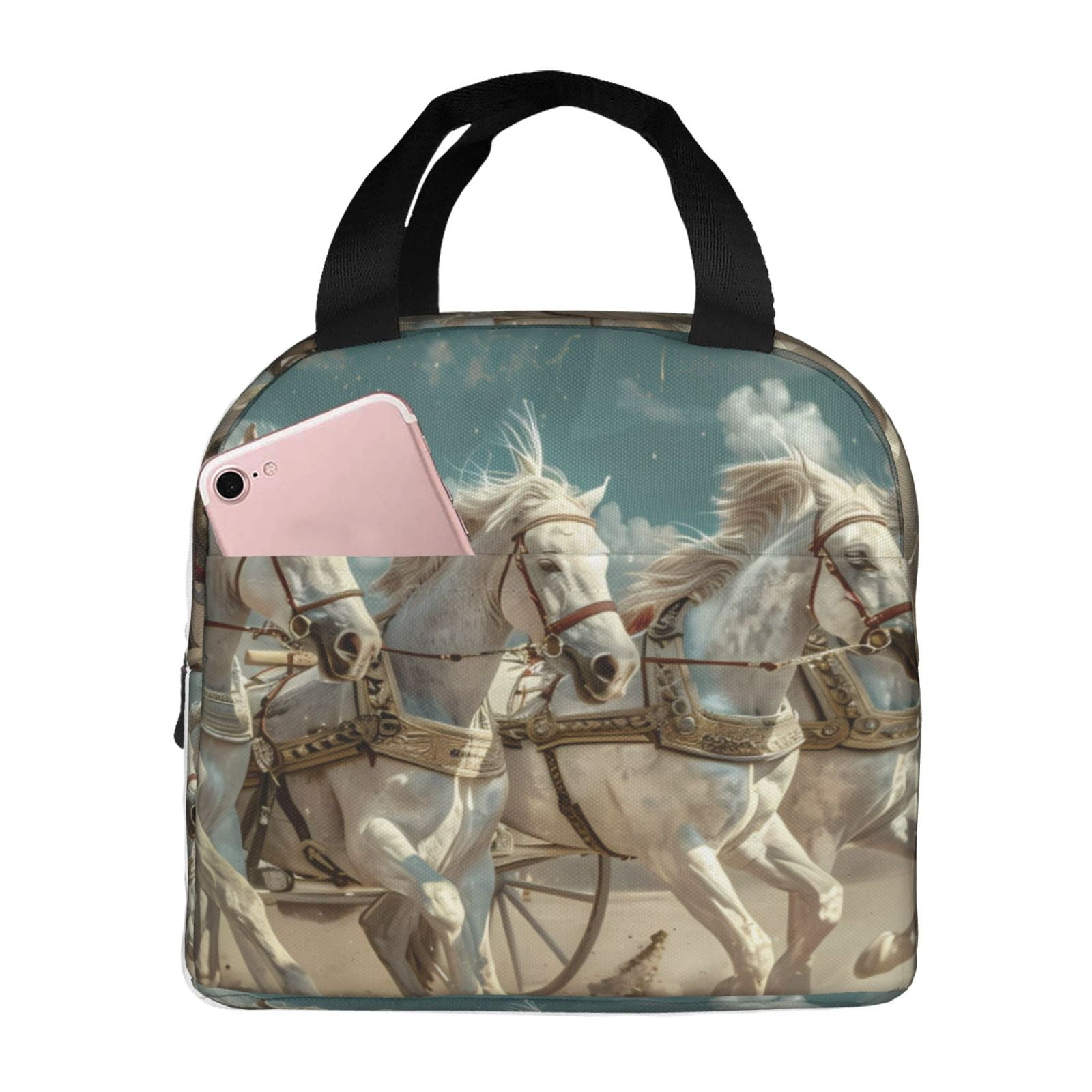 Naloa Roman Chariot Horse Race Print Lunch Box for Women Men,Insulated ...