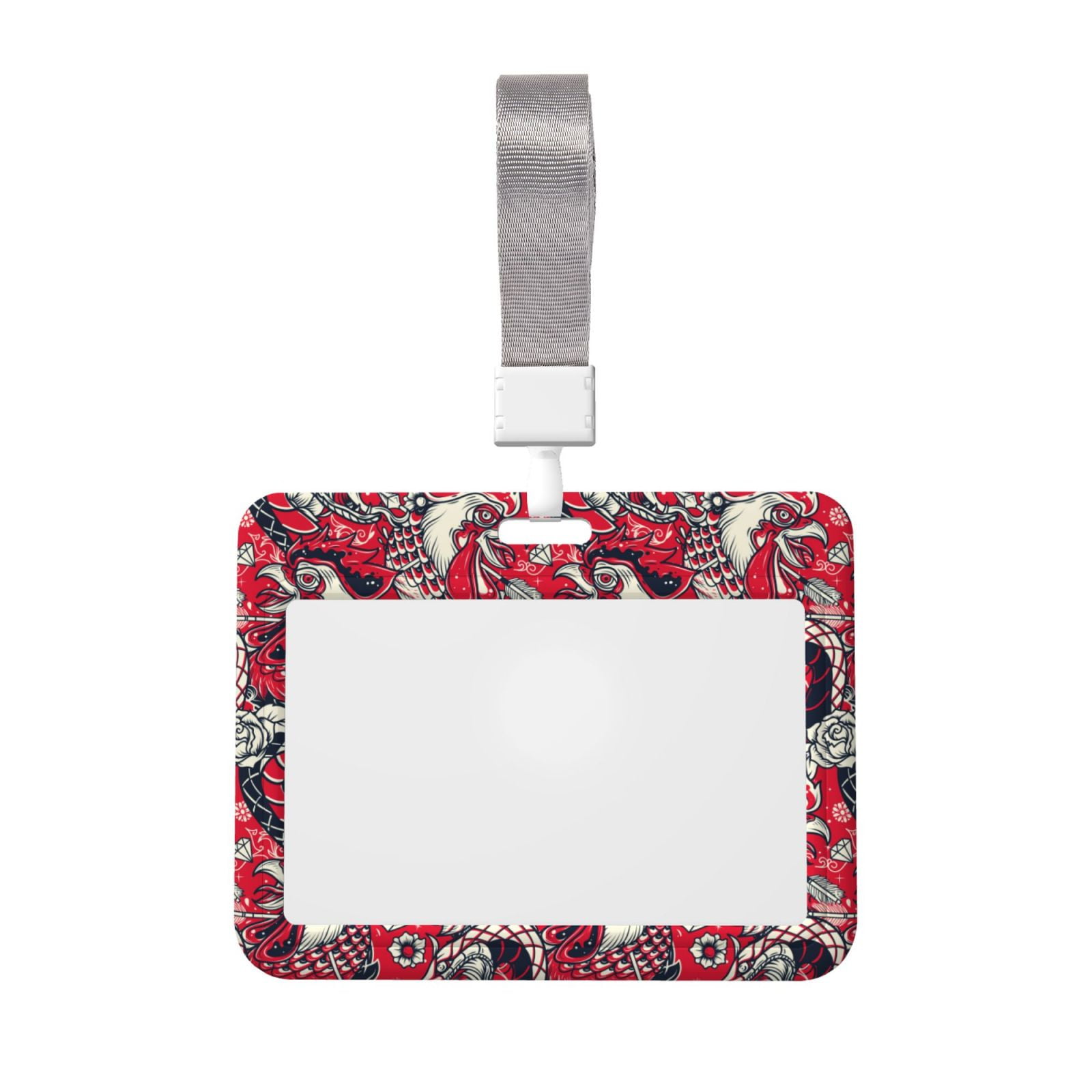 Naloa Rooster Head Card Badge Holder Work Badge Sleeve for Office ...