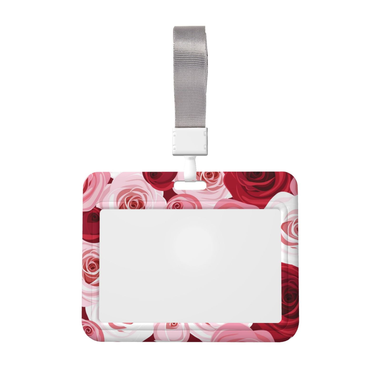 Naloa Rose Card Badge Holder Work Badge Sleeve for Office, School ...