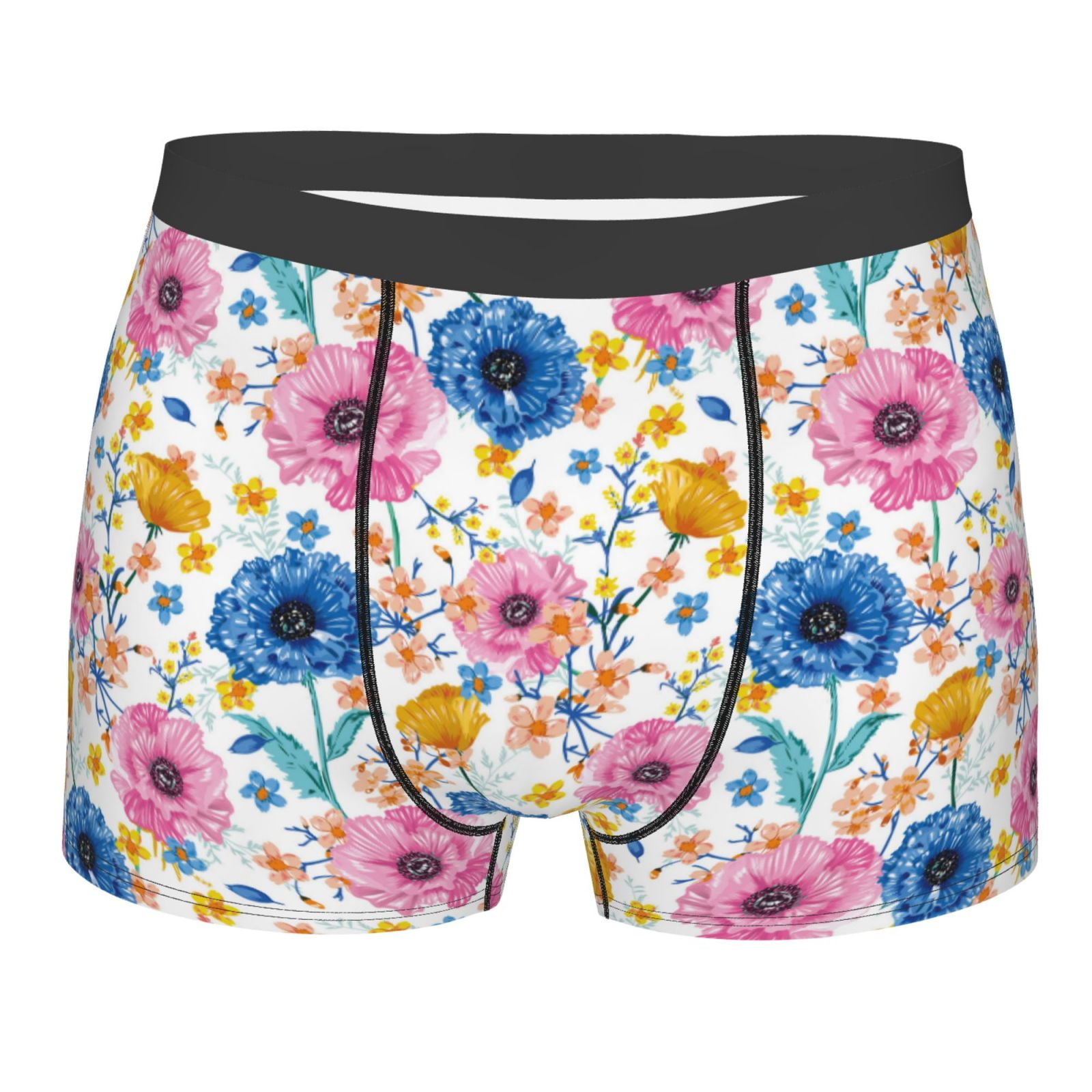 Naloa Rose Flowers Print Mens Underwear - Boxers for Men, Classic ...