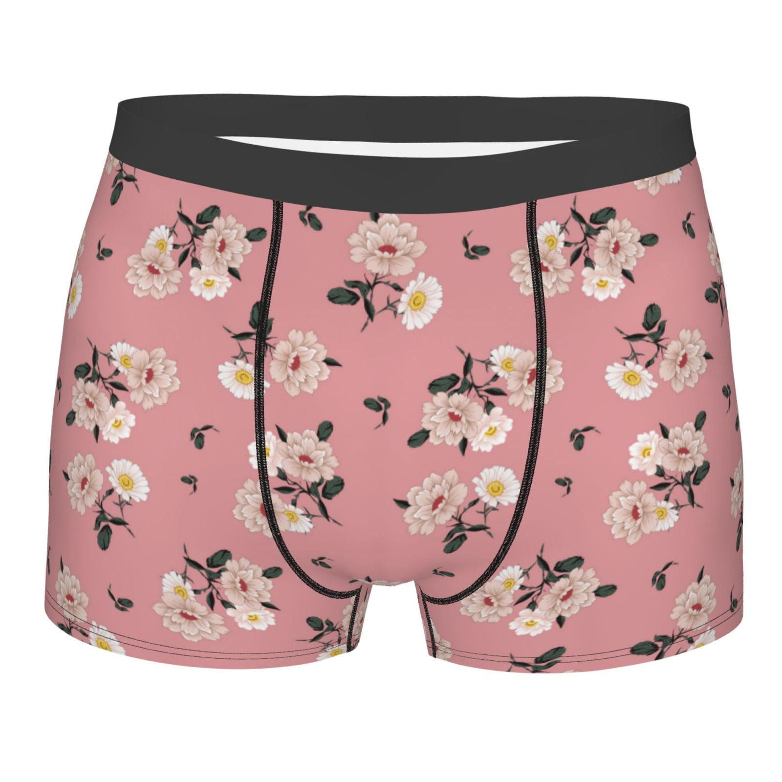 Naloa Rose Flowers Print Mens Underwear - Boxers for Men, Classic ...