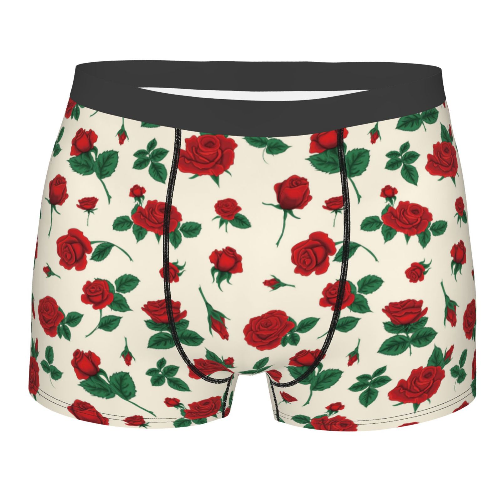 Naloa Rose Flowers Print Mens Underwear - Boxers for Men, Classic ...