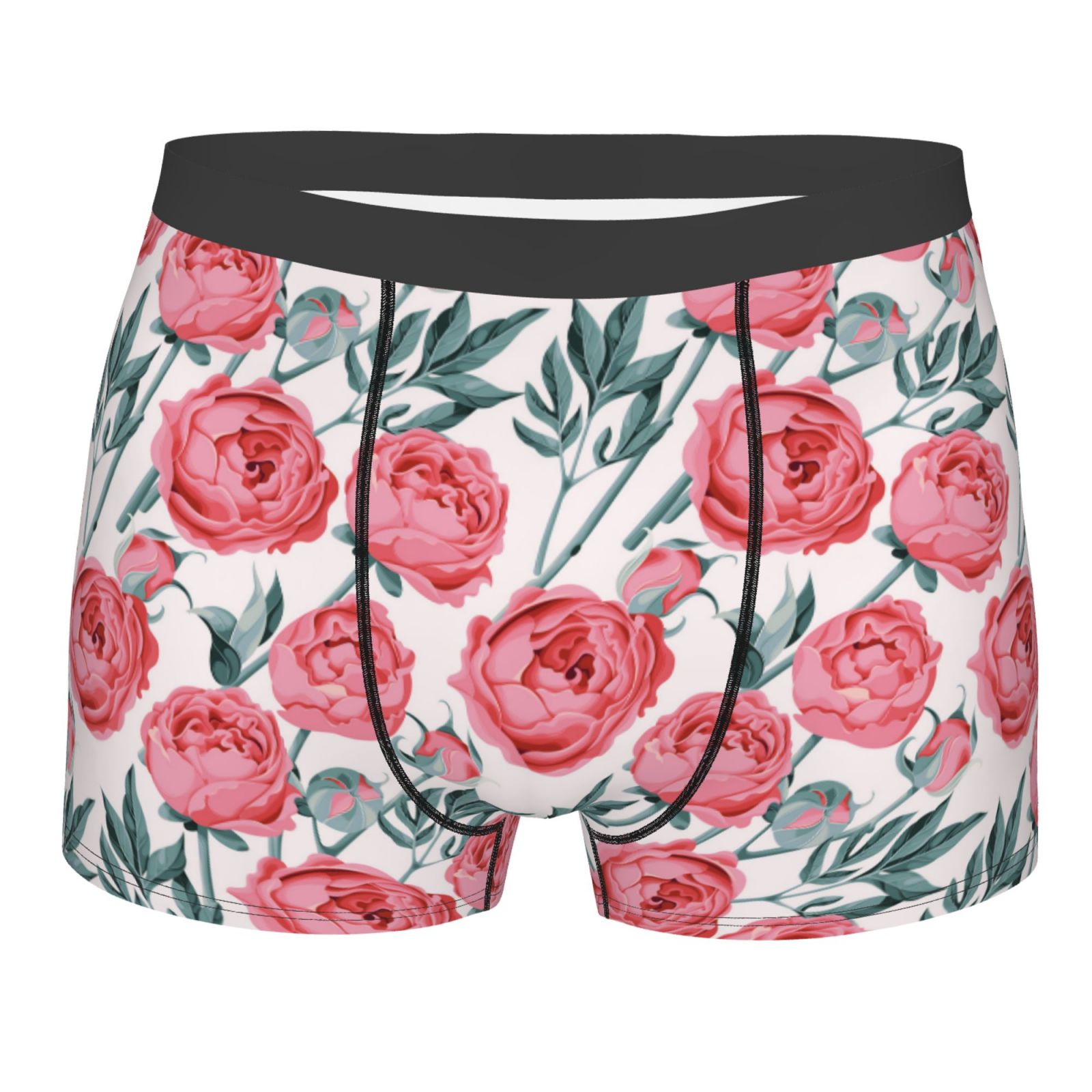 Naloa Rose Flowers Print Mens Underwear - Boxers for Men, Classic ...