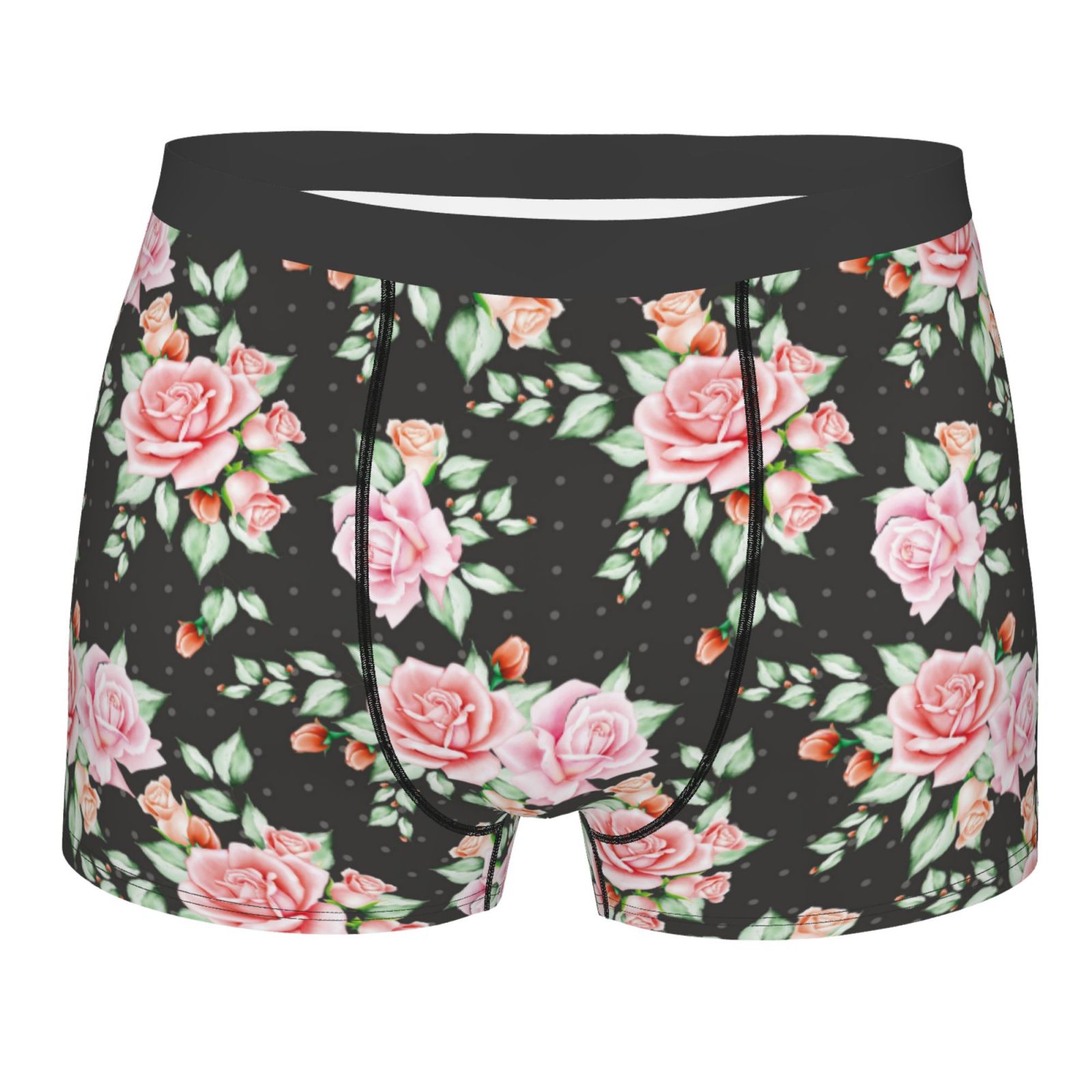 Naloa Rose Flowers Print Mens Underwear - Boxers for Men, Classic ...