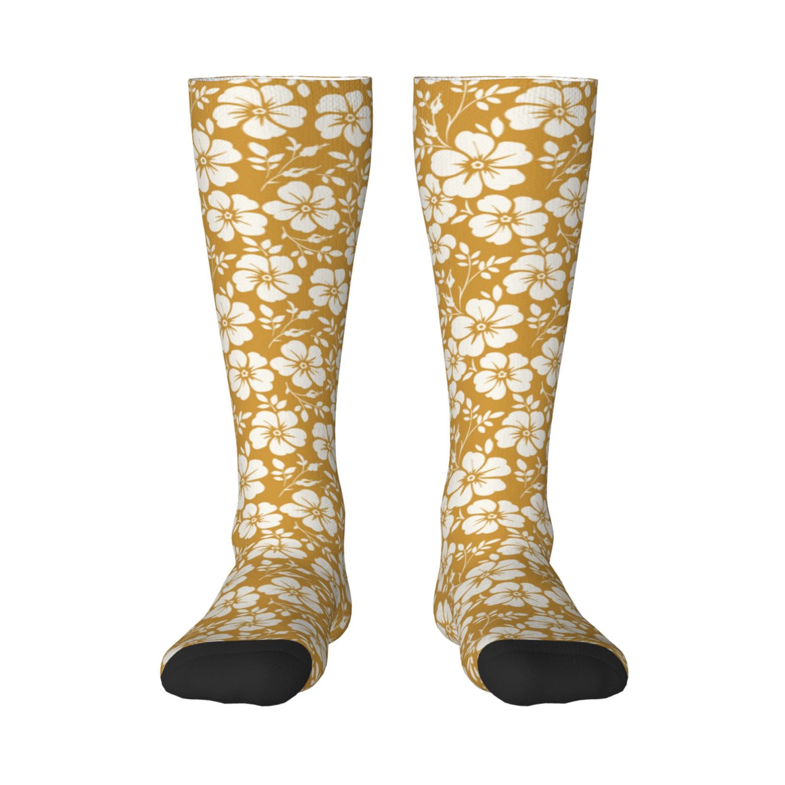 Naloa Rose Flowers Thigh High Socks Extra Long Stretchy Sock Women Over ...
