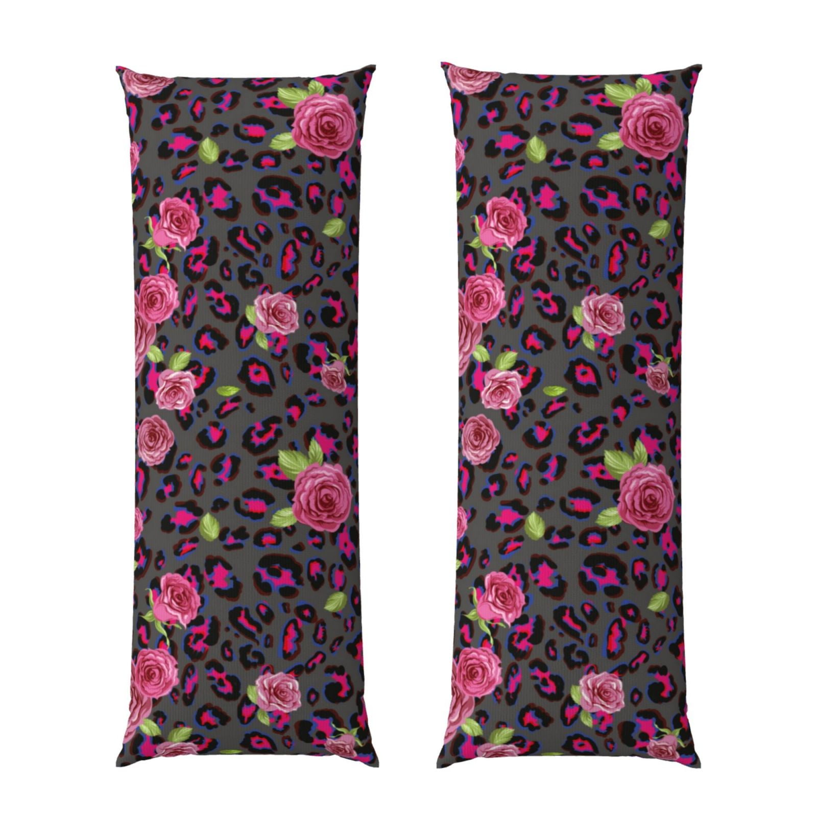 Naloa Rose Mix Leopard 2 Super Soft 20x60 Body Pillow Case,Long Side ...
