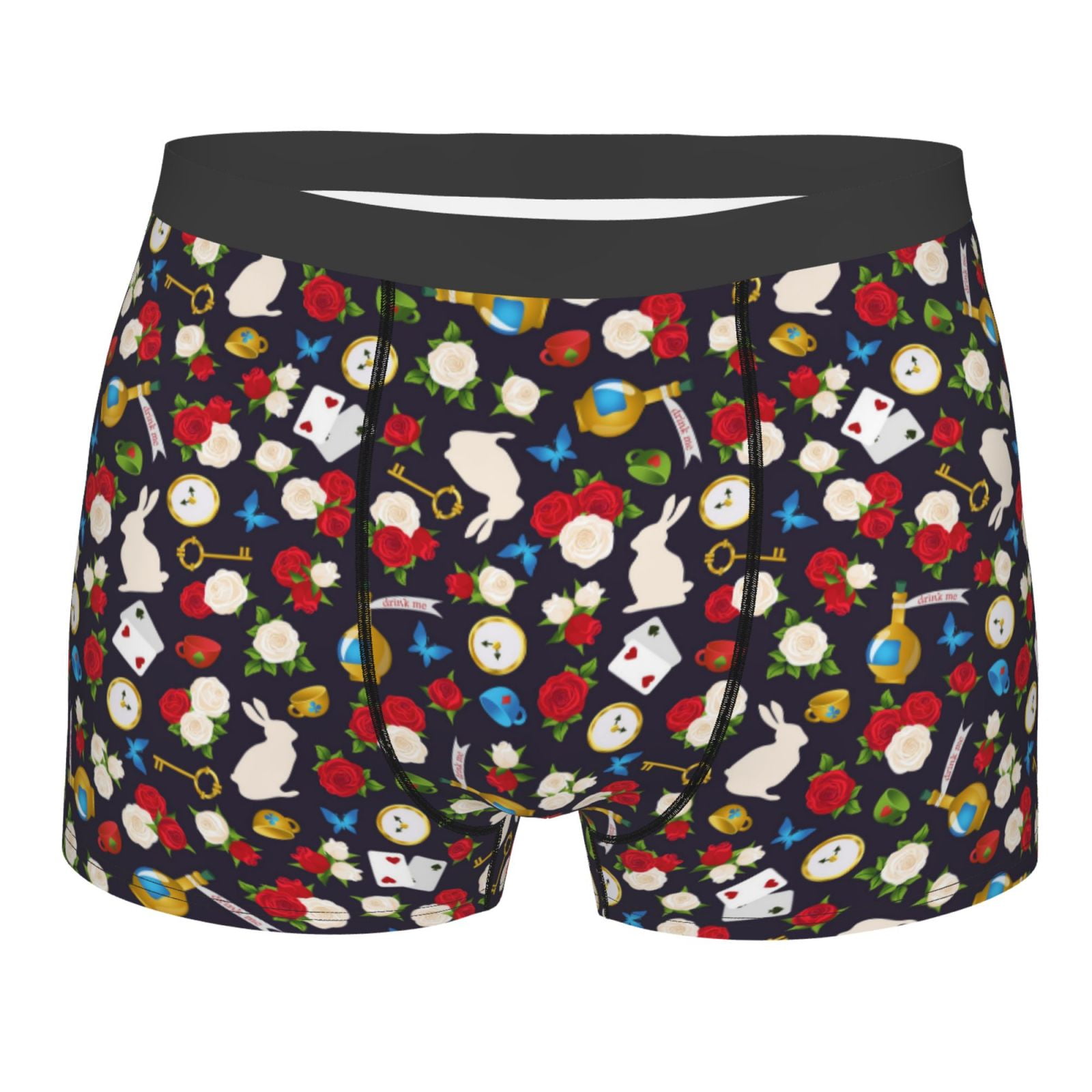 Naloa Rose Rabbit Print Mens Underwear - Boxers for Men, Classic Briefs ...