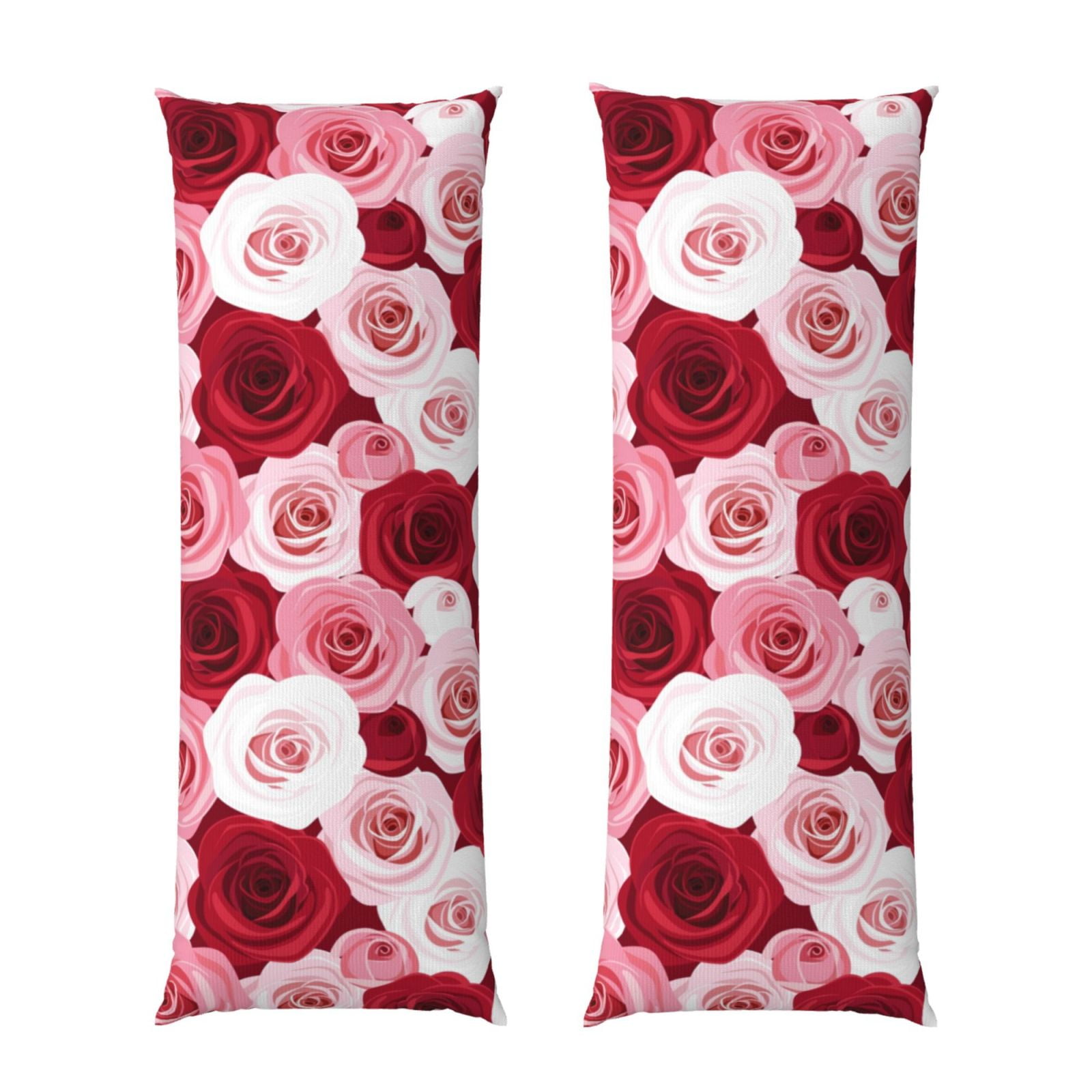 Naloa Rose Super Soft 20x60 Body Pillow Case,Long Side Hidden Zipper ...