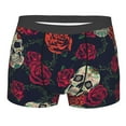 Naloa Roses Skulls Print Mens Underwear - Boxers for Men, Classic ...