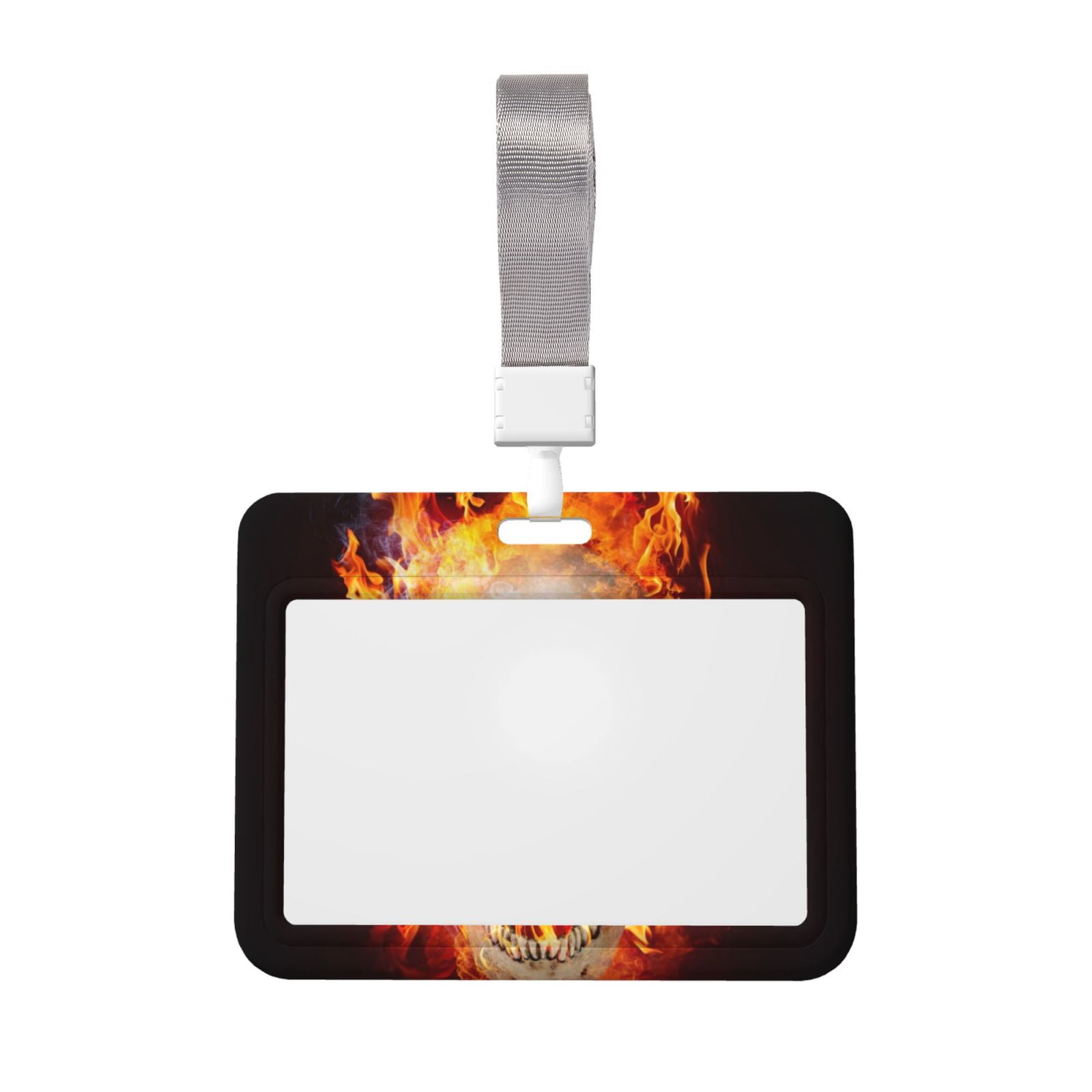 Naloa Satanic Skull Card Badge Holder Work Badge Sleeve for Office ...