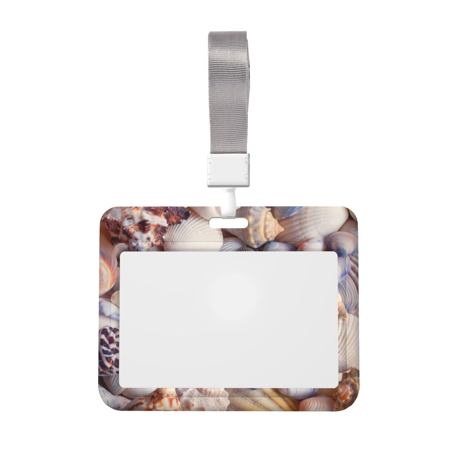 Naloa Sea Shells Card Badge Holder Work Badge Sleeve for Office, School ...