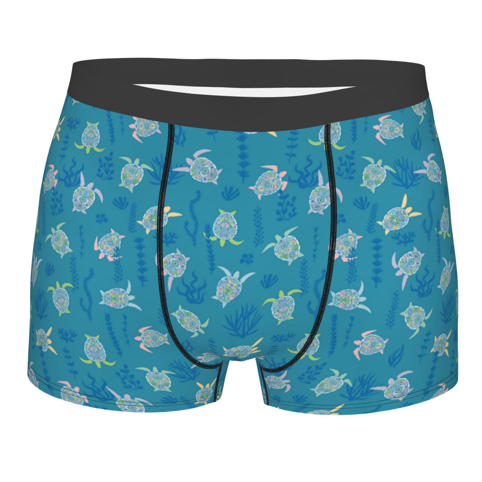 Naloa Sea Turtle Print Mens Underwear - Boxers for Men, Classic Briefs ...