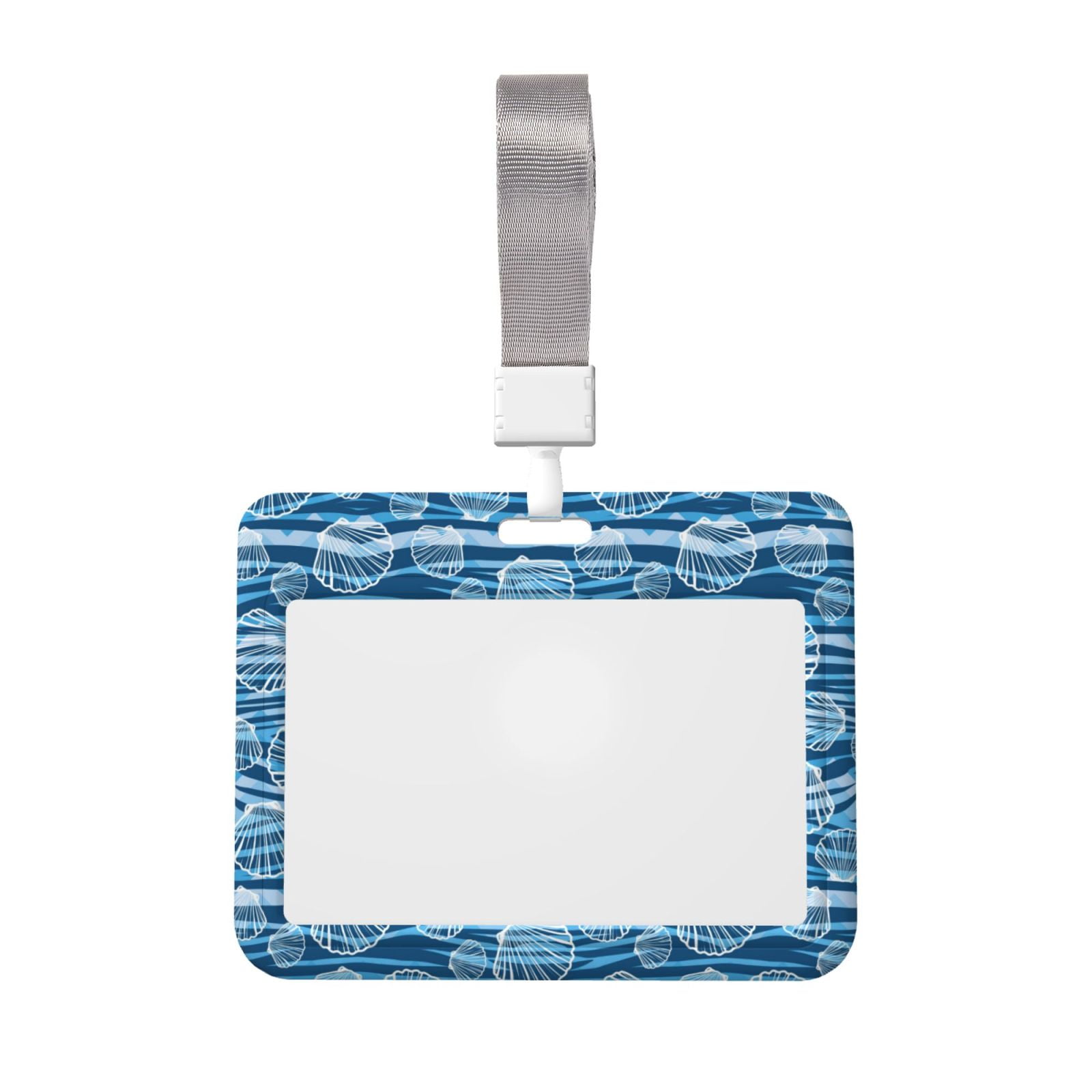 Naloa Shell Card Badge Holder Work Badge Sleeve for Office, School ...