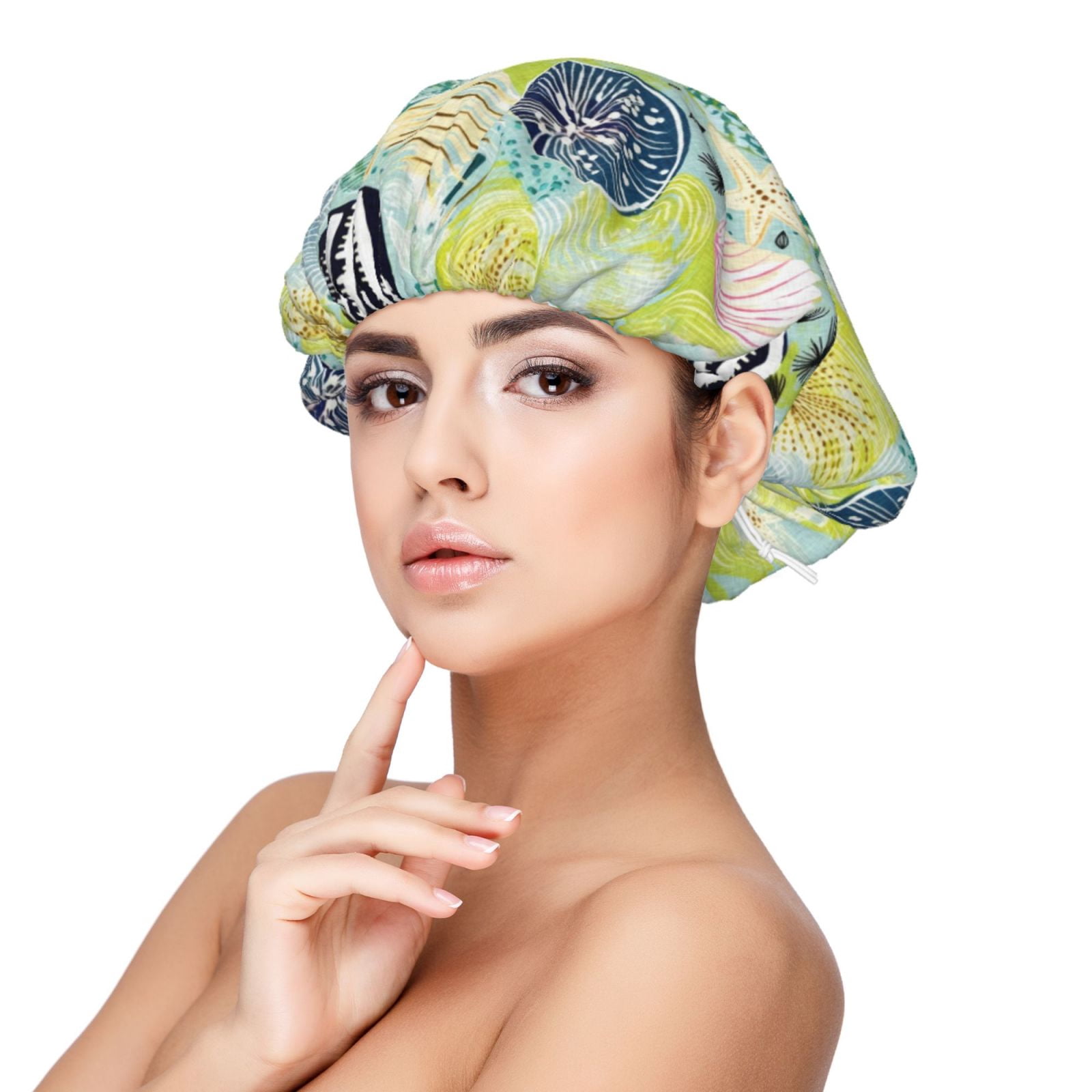 Naloa Shell Clam Adjustable Hair Bonnet for Sleeping, Hair Wrap Sleep ...